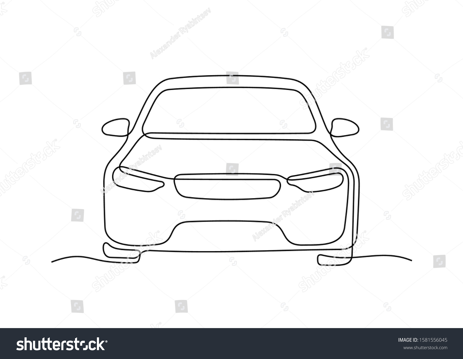 4,755 Car line art front Images, Stock Photos & Vectors | Shutterstock