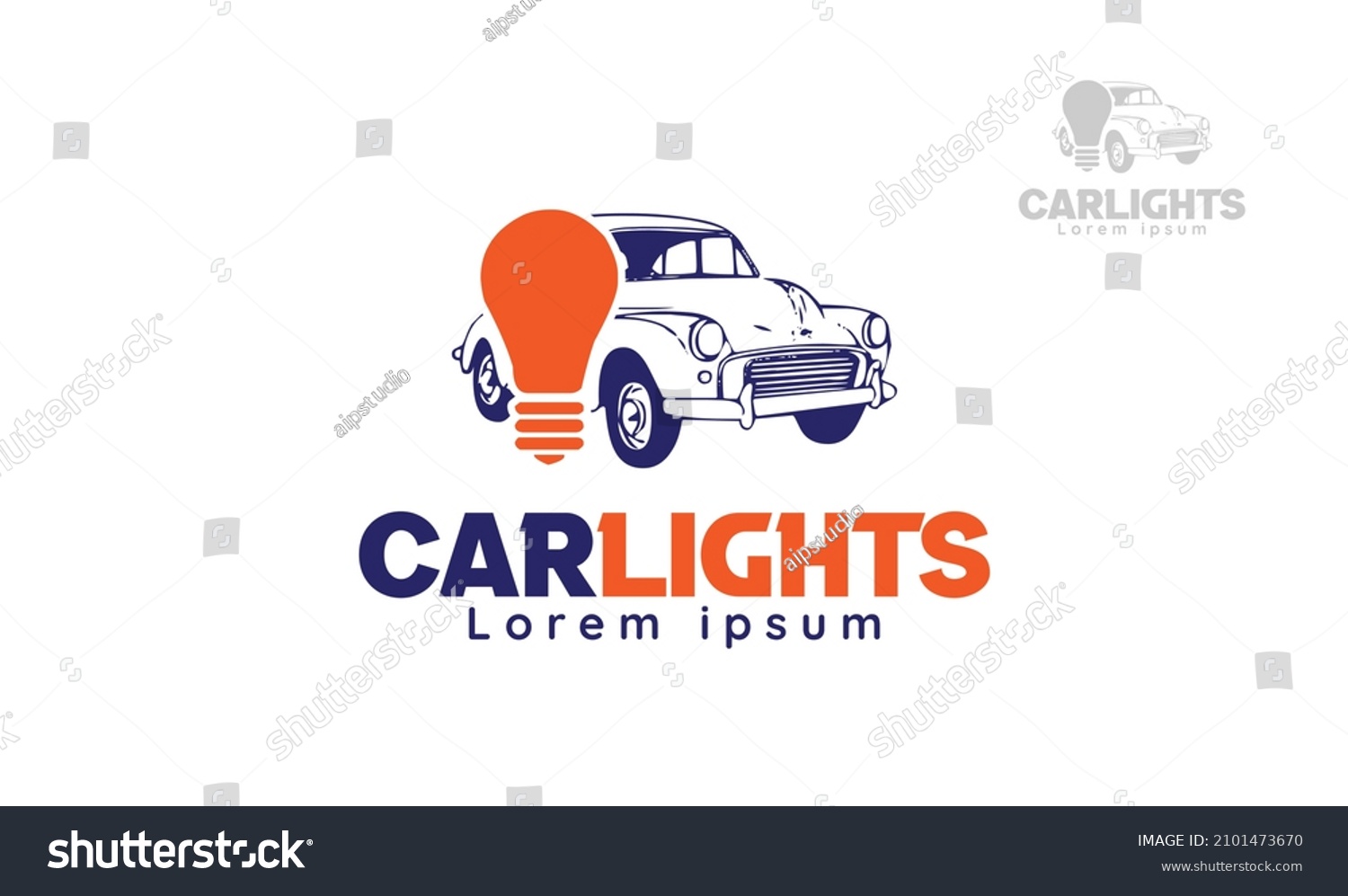 Car Headlight Logo Design Vector Stock Vector (Royalty Free) 2101473670 ...