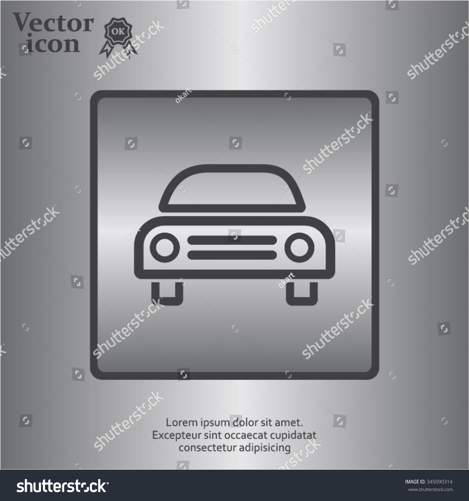 Car Icon Stock Vector (Royalty Free) 345090314 | Shutterstock