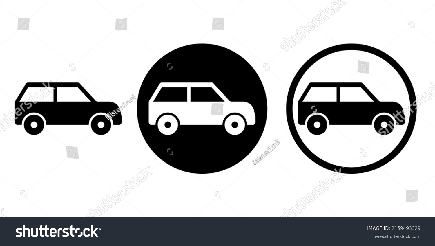 Car Icon Symbol Simple Design Stock Vector (Royalty Free) 2159493329 ...