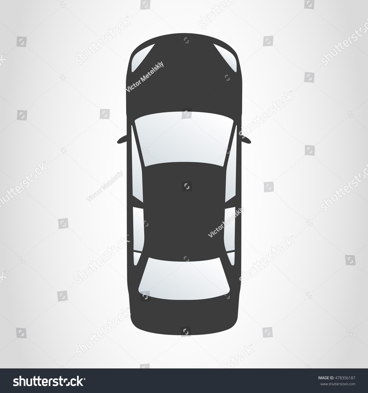 Car Icon Top View Vector Illustration Stock Vector (Royalty Free) 478356187