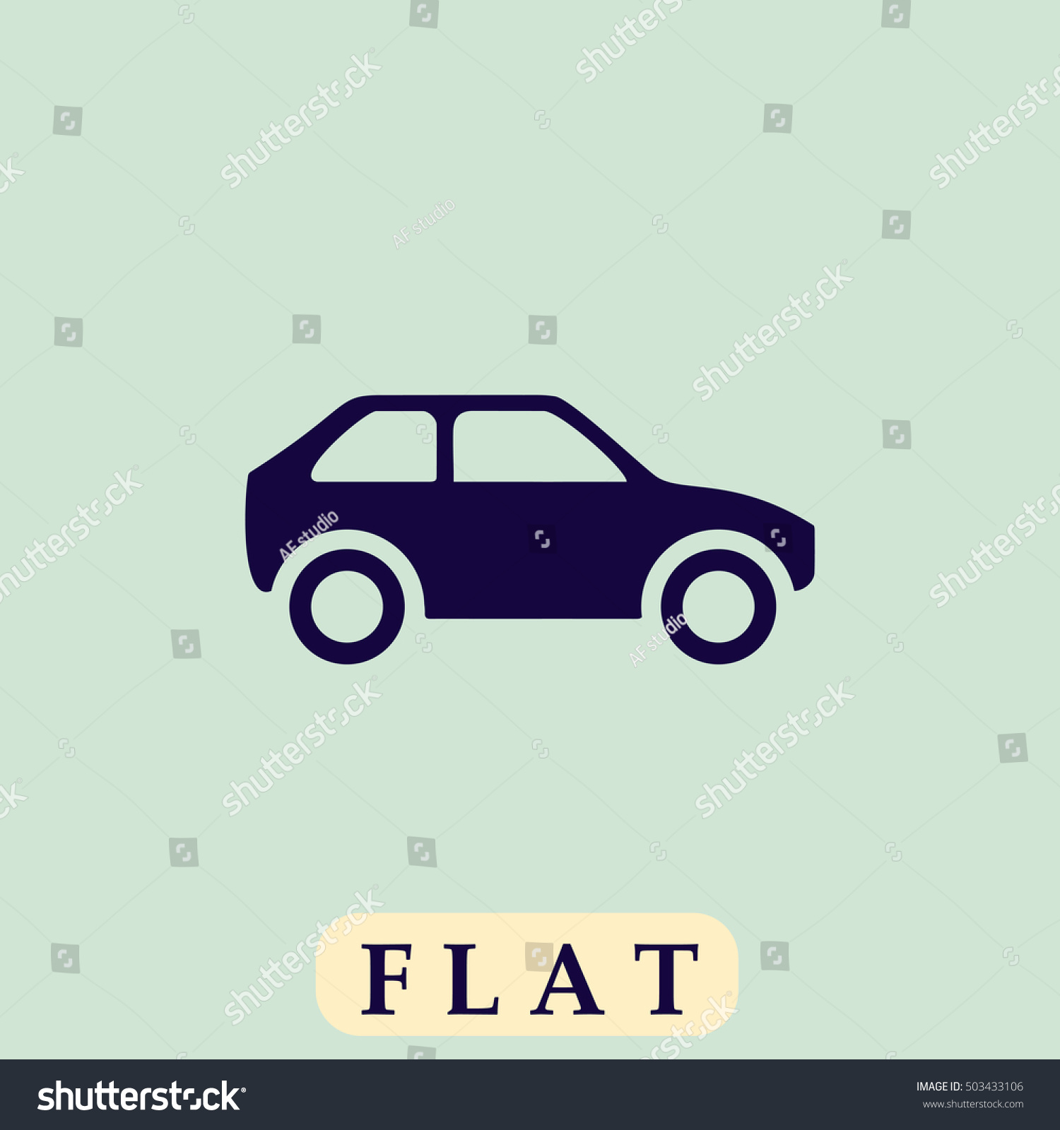 Car Icon Vector Flat Simple Pictogram Stock Vector (Royalty Free) 503433106