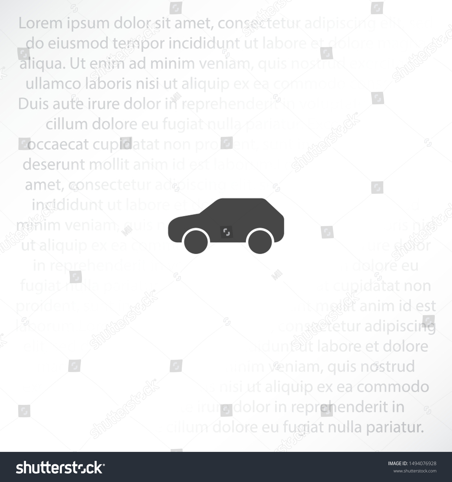 Car Icon Vector Lorem Ipsum Illustration Stock Vector (Royalty Free ...
