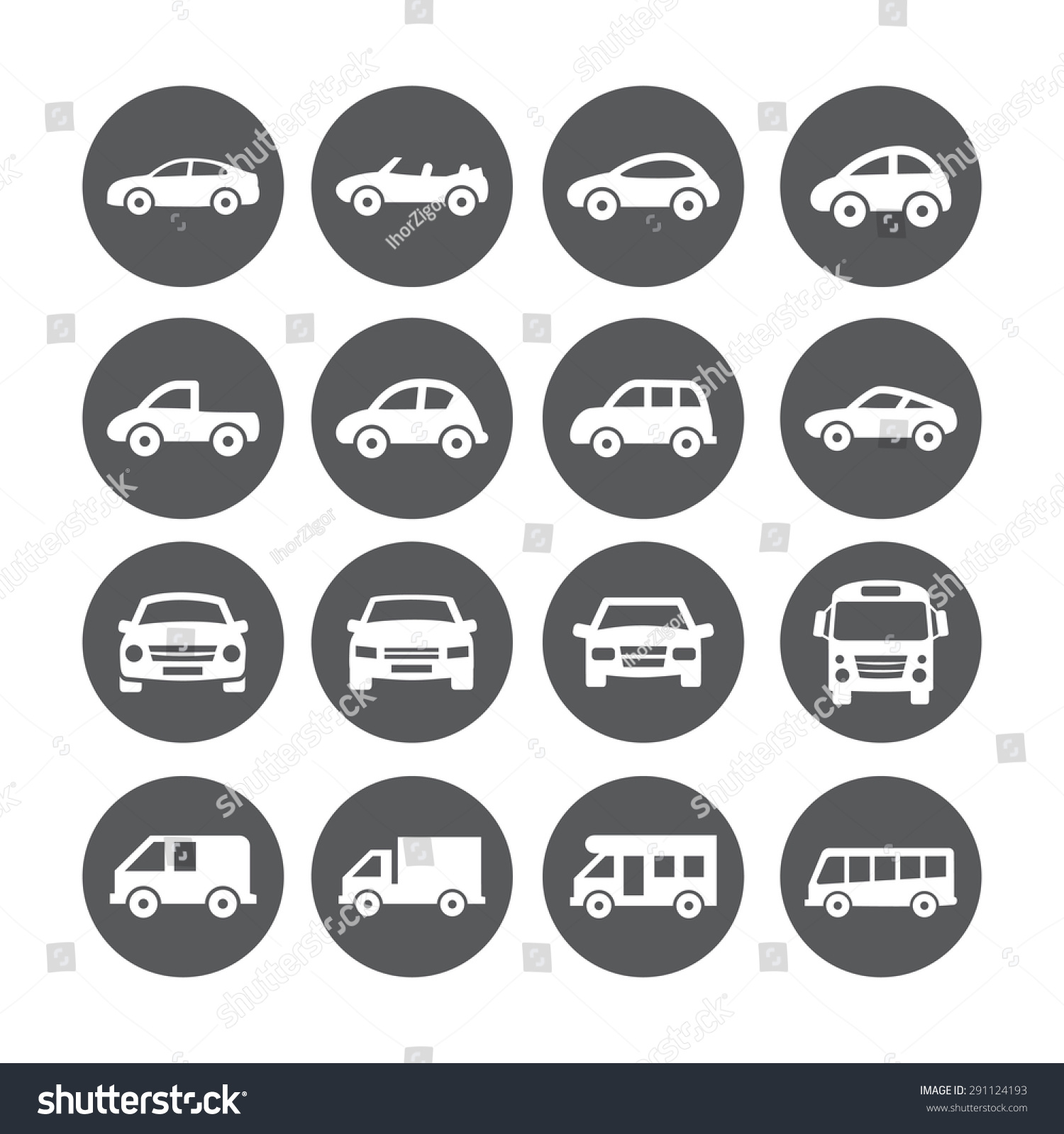 Car Icons Stock Vector (Royalty Free) 291124193