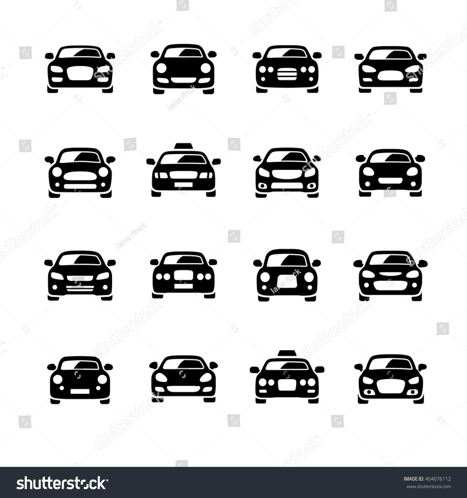 Car Icons Stock Vector (Royalty Free) 404076112 | Shutterstock