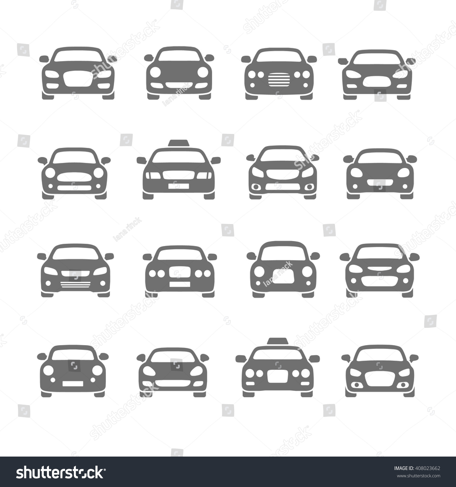 Car Icons: vector de stock (libre de regalías) 408023662 | Shutterstock