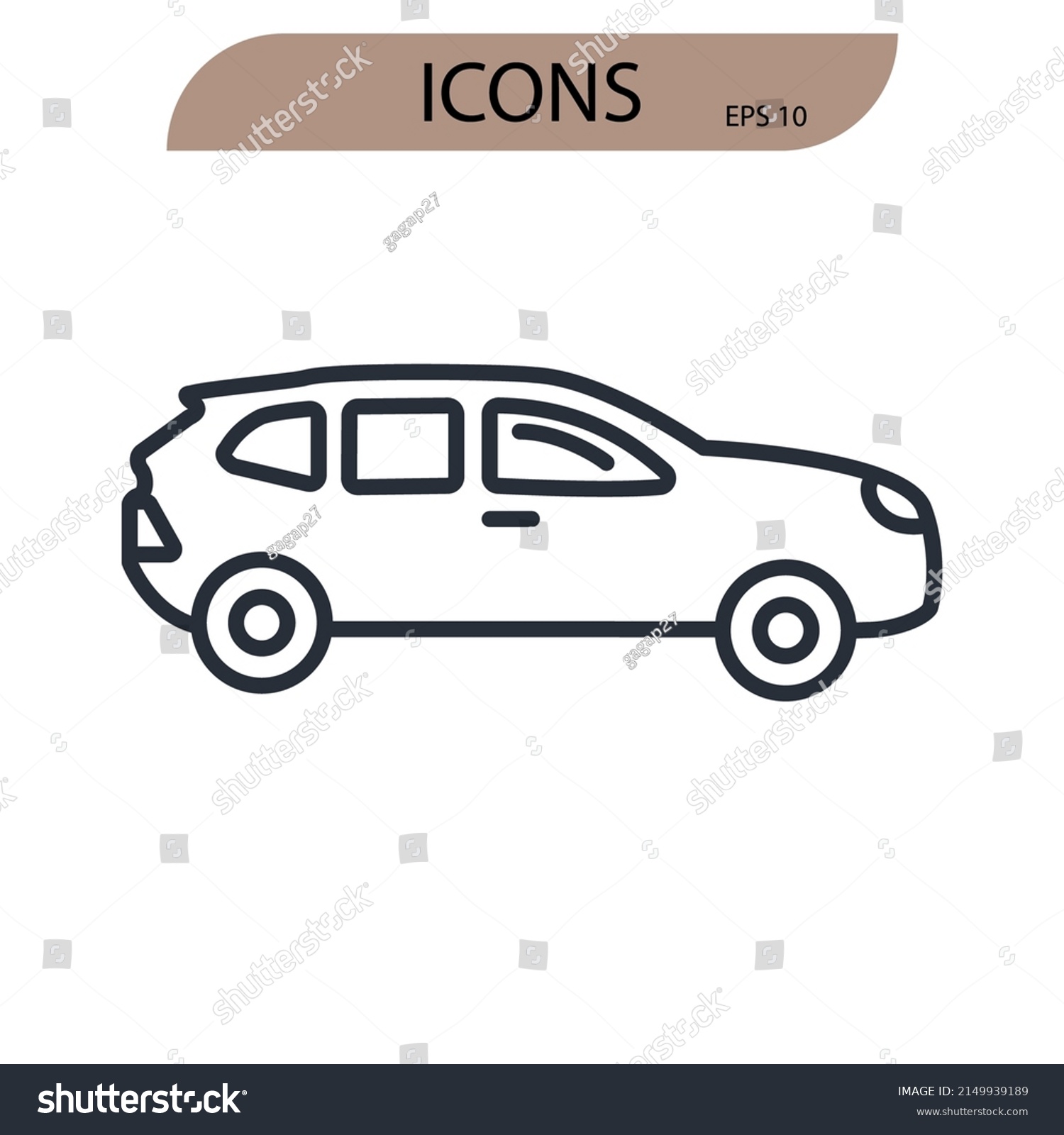 Car Icons Symbol Vector Elements Infographic Stock Vector (Royalty Free ...