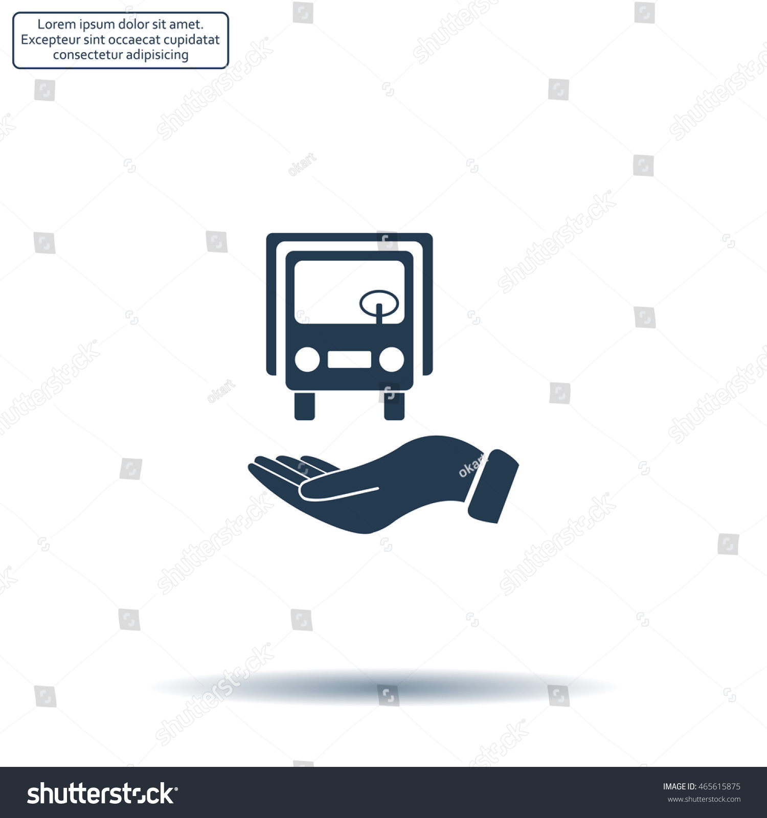 Car Hand Vector Icon Stock Vector (Royalty Free) 465615875