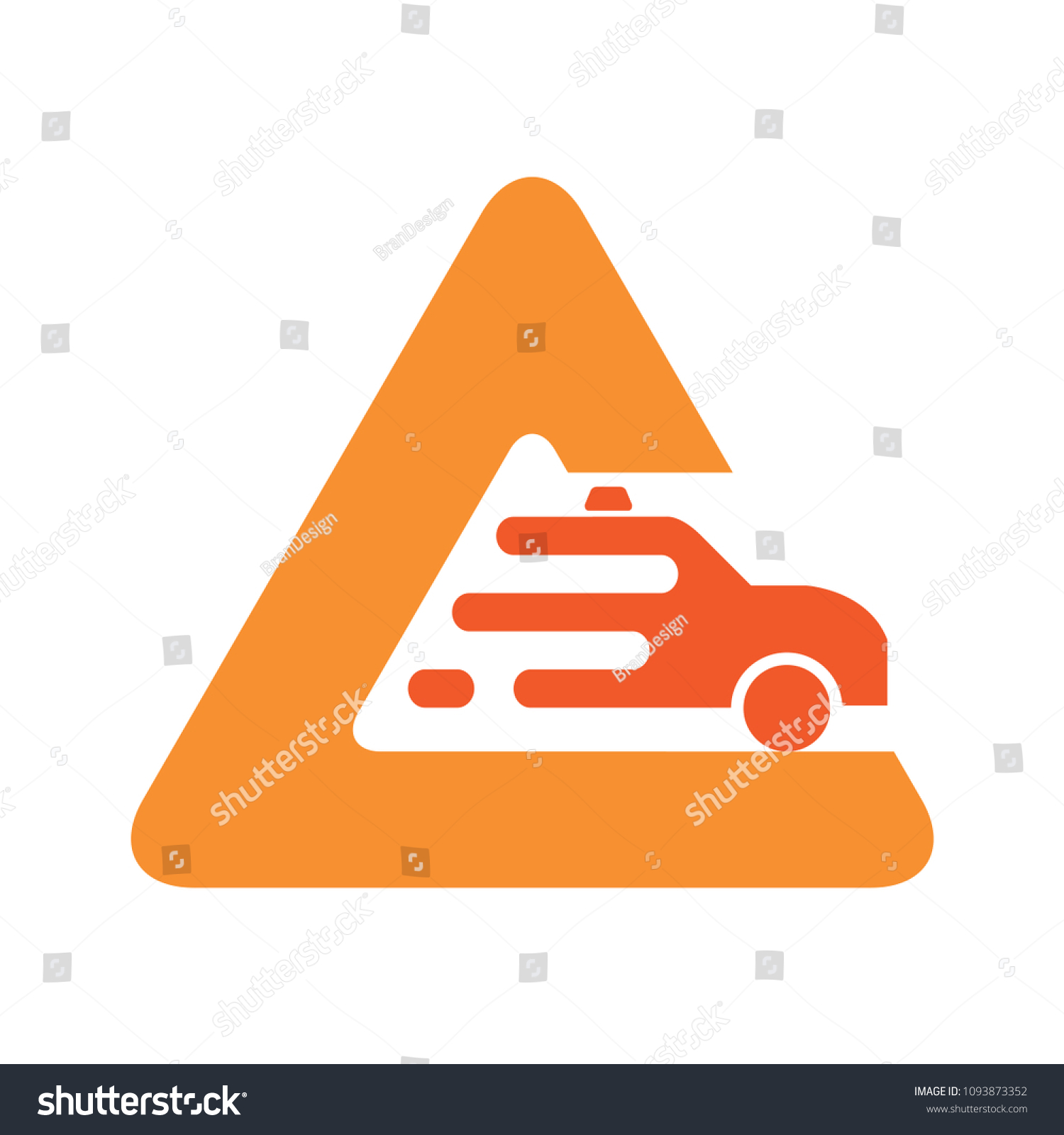 Car Triangle Logo Icon Stock Vector (Royalty Free) 1093873352