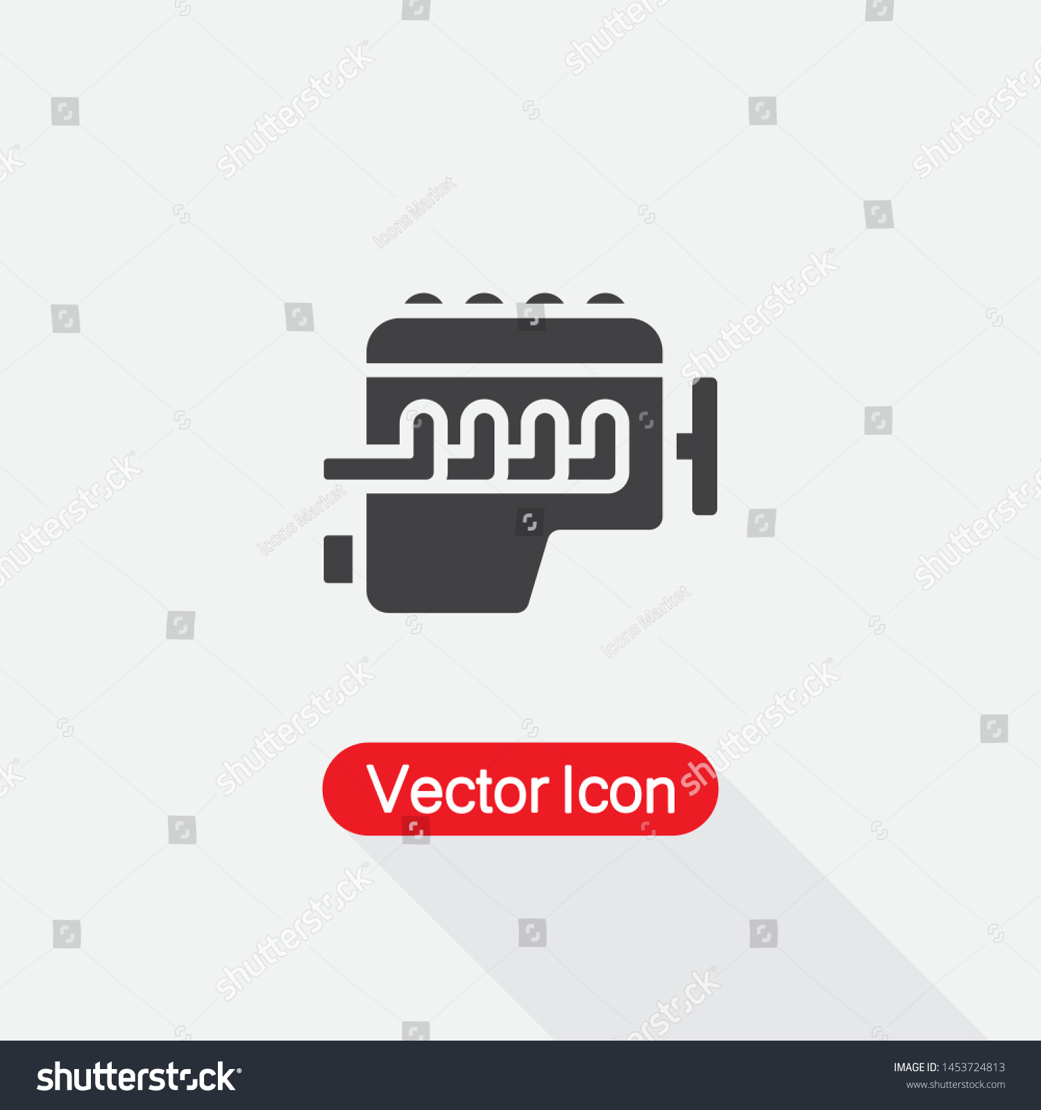 Car Internal Combustion Engine Icon Car Stock Vector (Royalty Free ...