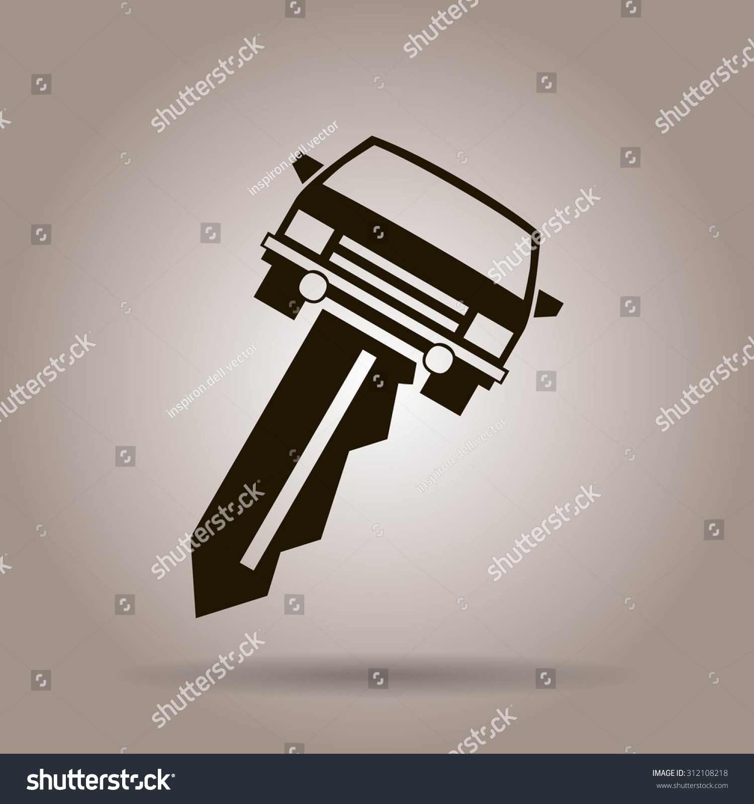 Car Key Vector Illustration Stock Vector (Royalty Free) 312108218 ...