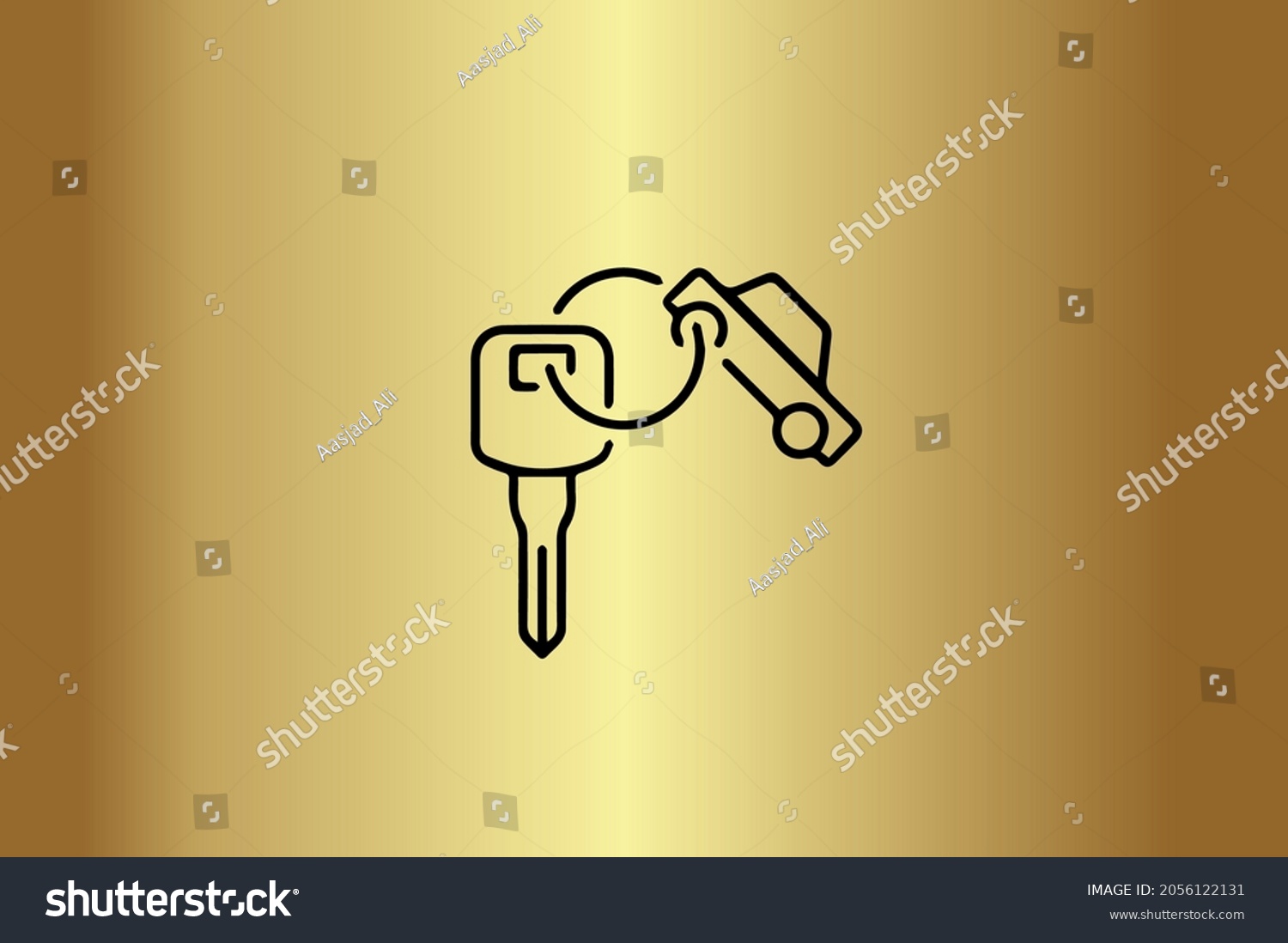 Car Keys Basic Elegant Minimal Artistic Stock Vector (Royalty Free ...