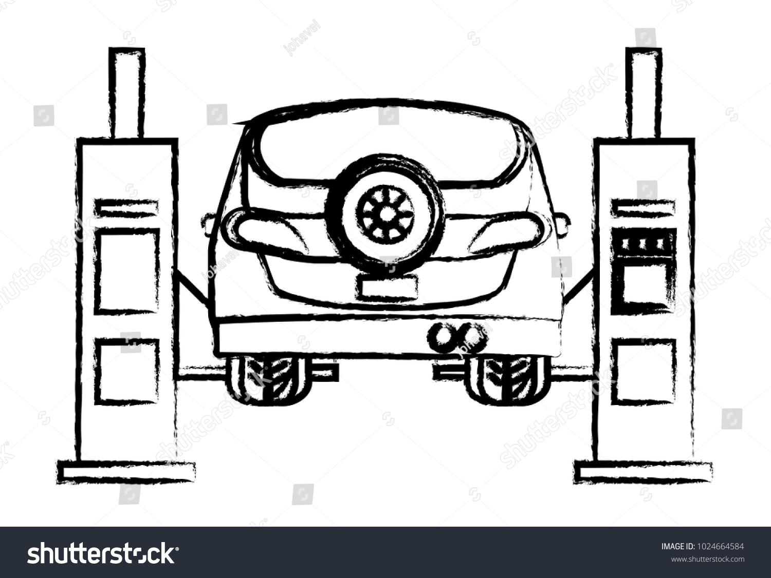 Car Lift Machine Icon Stock Vector (Royalty Free) 1024664584 | Shutterstock