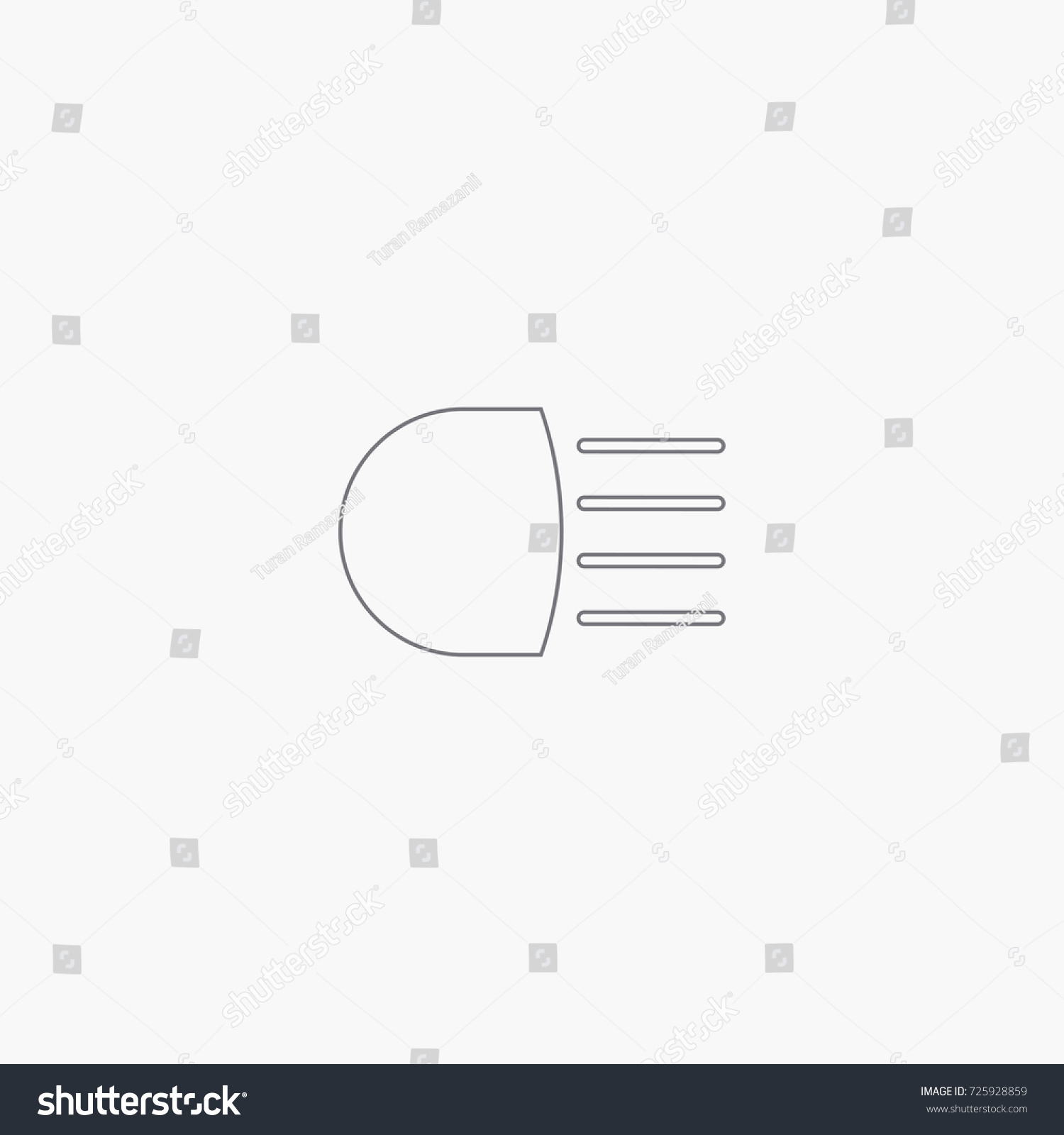 Car Light Icon Stock Vector (Royalty Free) 725928859 | Shutterstock