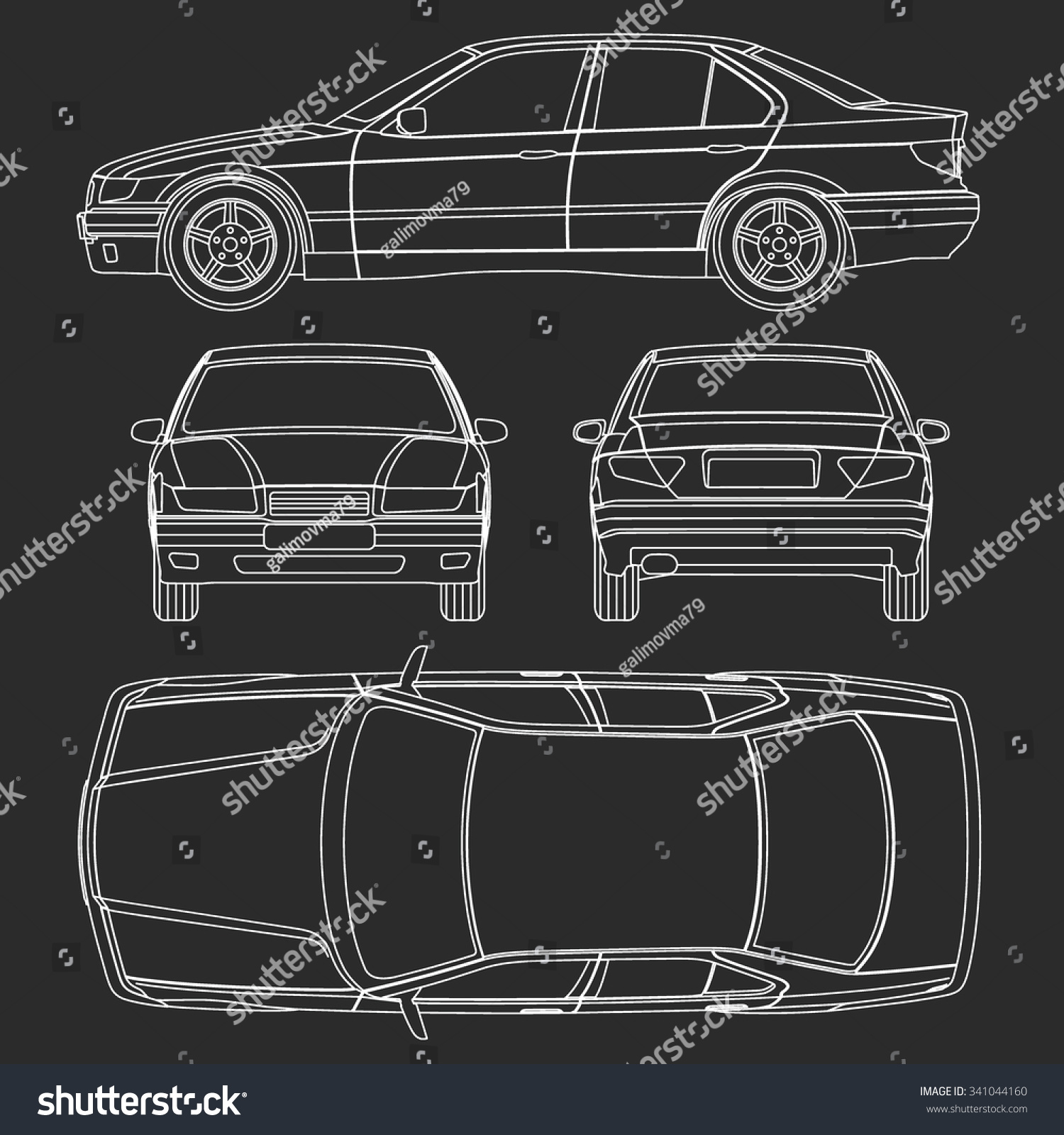 Car Line Draw Condition Report All Stock Vector (Royalty Free) 341044160