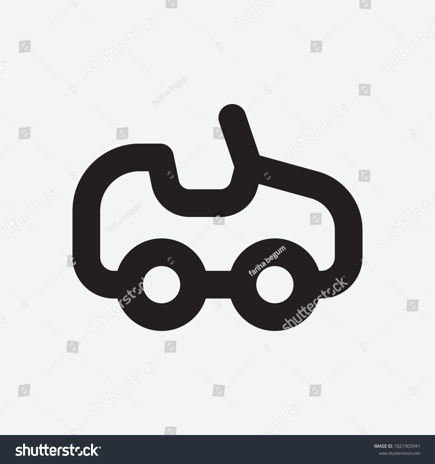 Car Line Icon Vector Illustration Stock Vector (Royalty Free ...