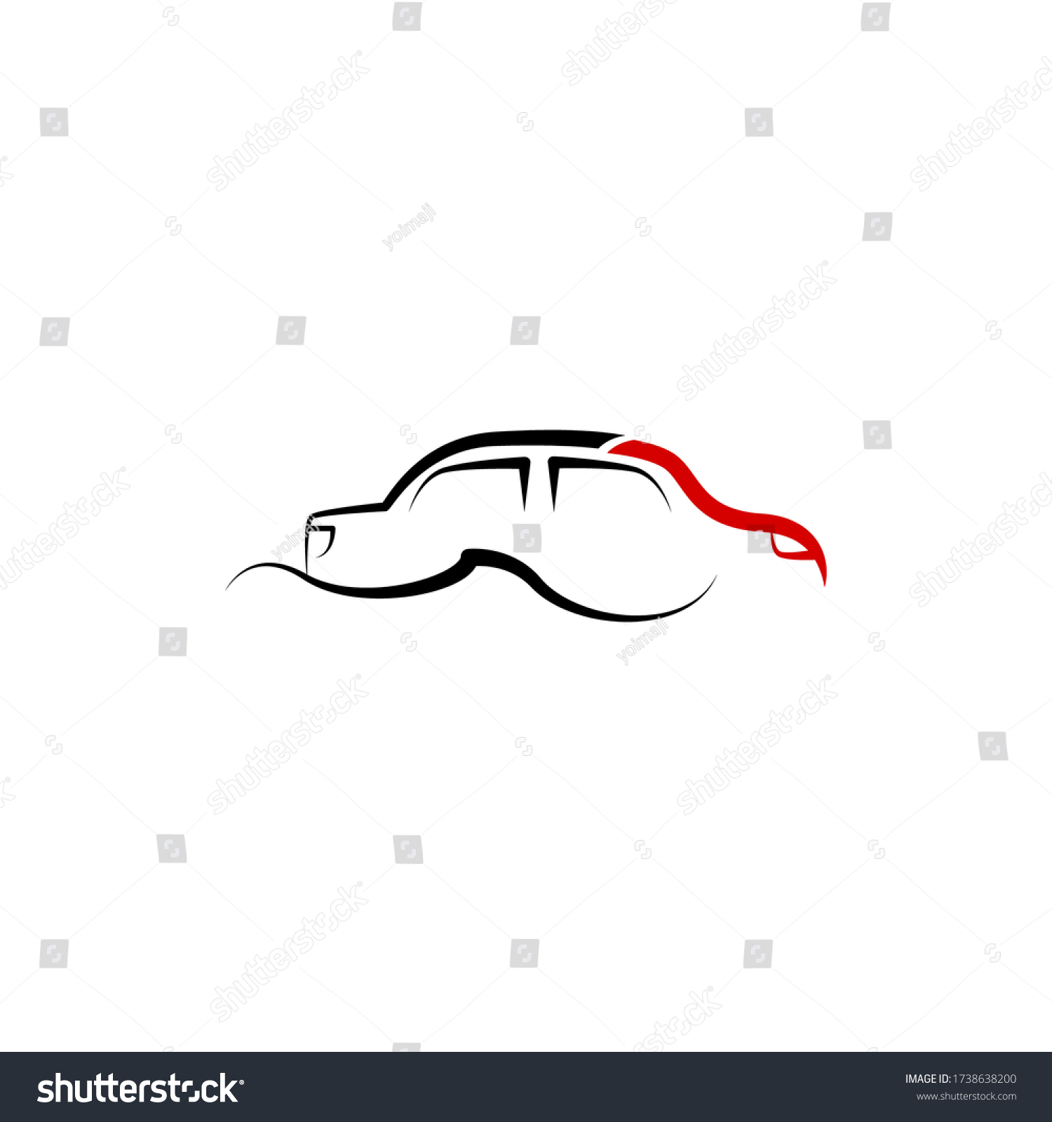 Car Line Vector Design Template Illustration Stock Vector (Royalty Free ...