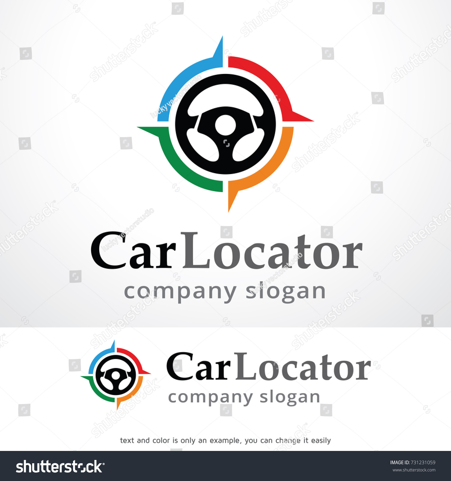 Car Locator Logo Template Stock Vector (Royalty Free) 731231059