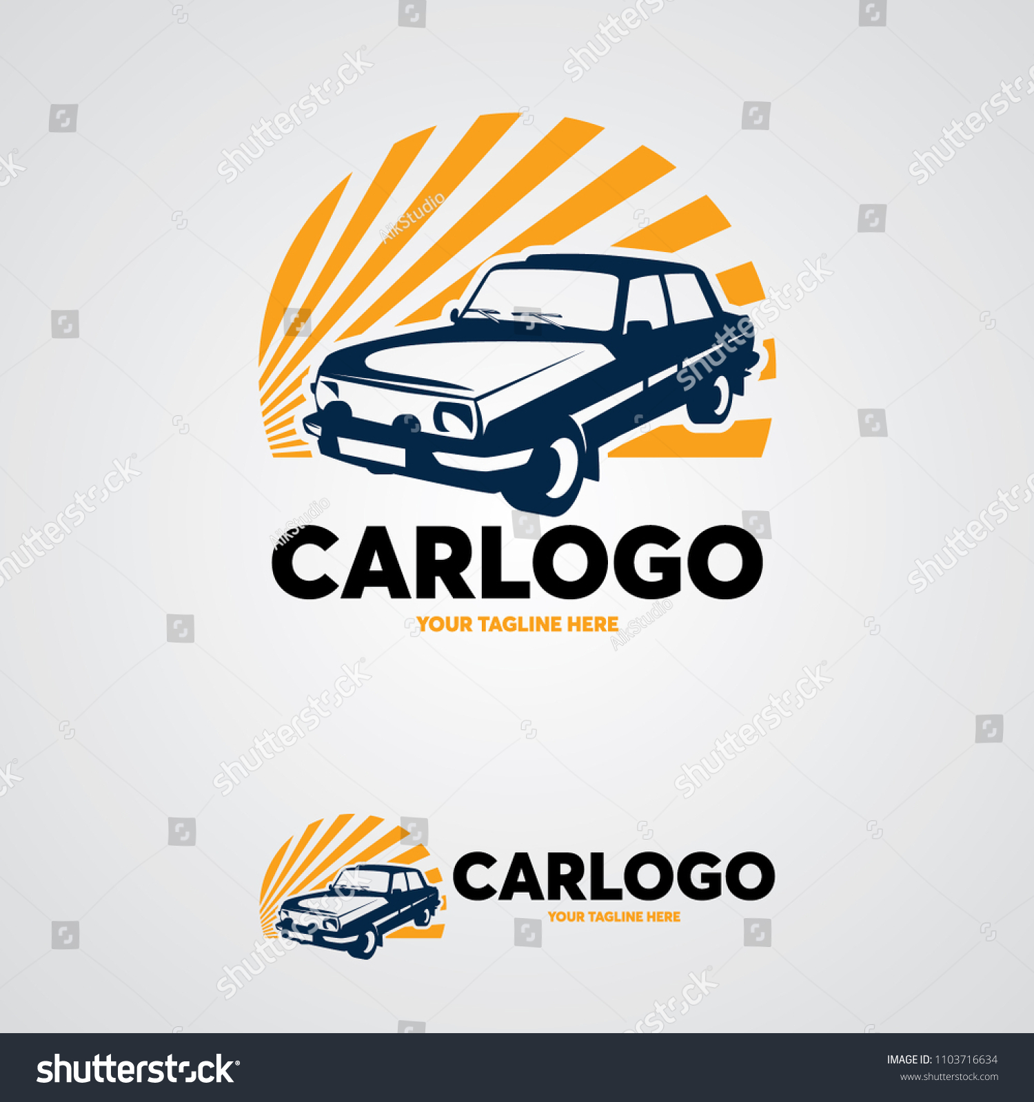 Vektor Stok Car Logo Design Template (Tanpa Royalti) 1103716634 ...