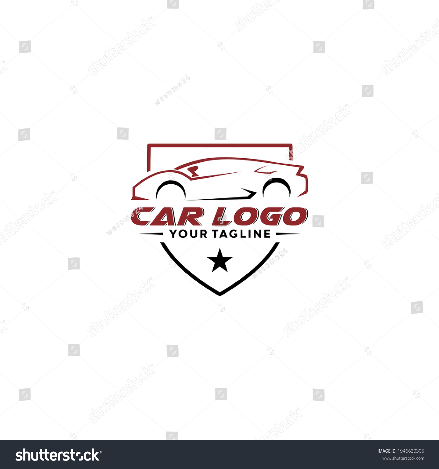 Car Logo White Background Stock Vector (Royalty Free) 1946630305