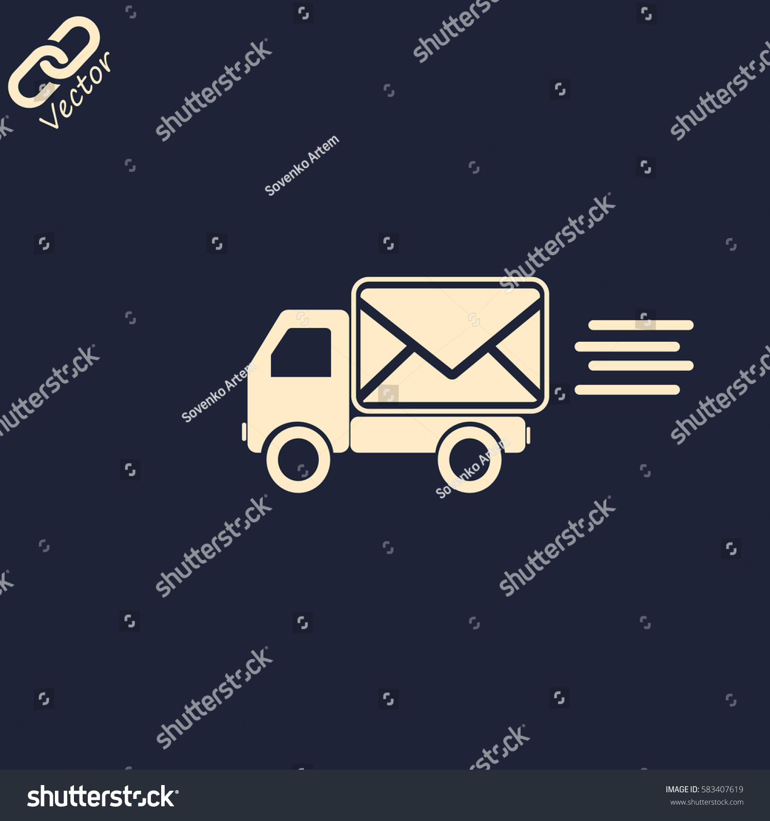 Car Mail Icon Stock Vector (Royalty Free) 583407619 | Shutterstock
