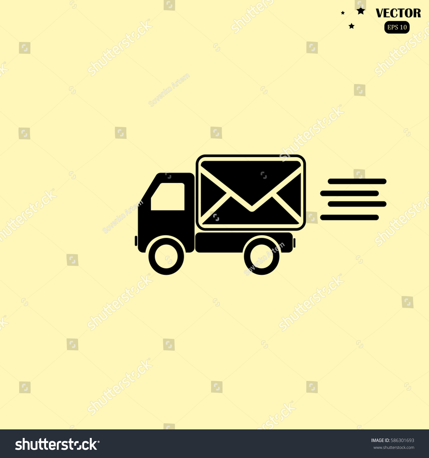 Car Mail Icon Stock Vector (Royalty Free) 586301693 | Shutterstock