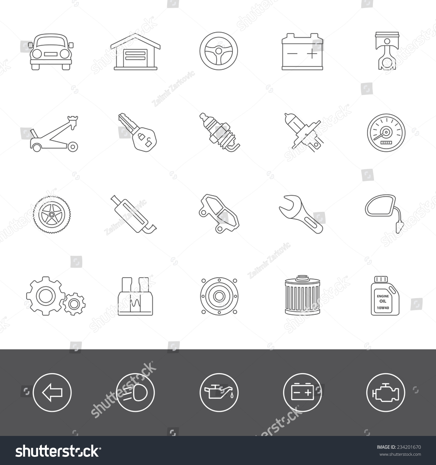 Car Maintenance Icons Stock Vector (Royalty Free) 234201670