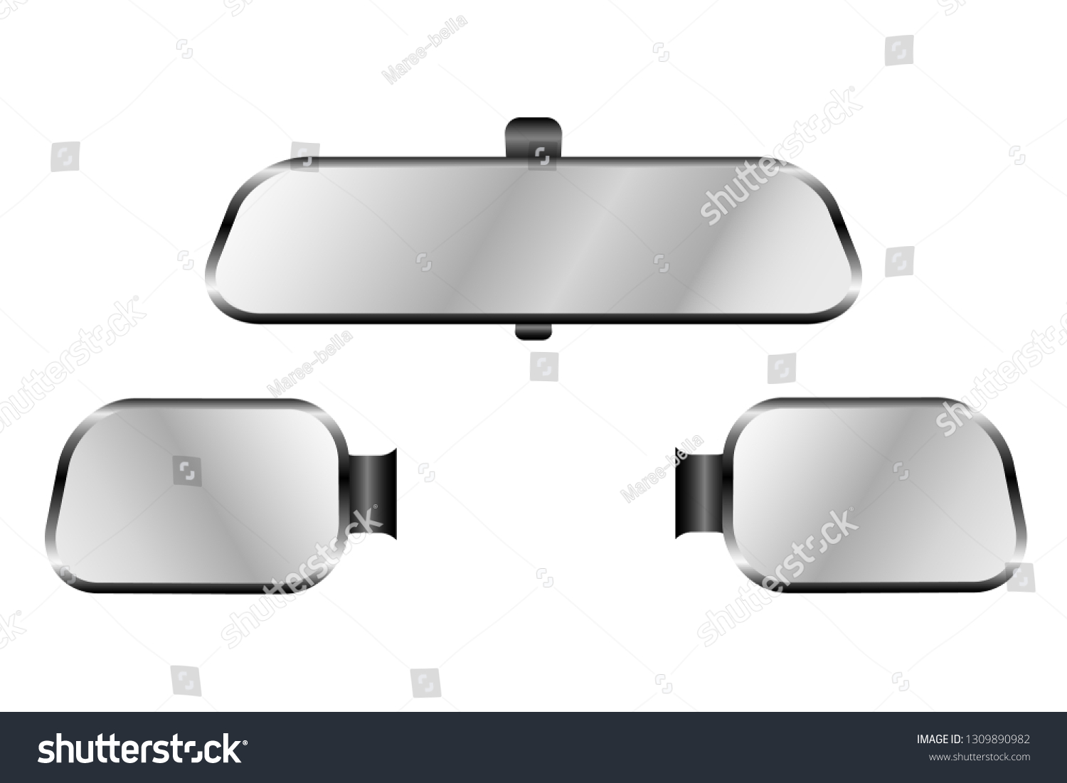 Car Mirrors Vector Illustration Stock Vector (Royalty Free) 1309890982 ...