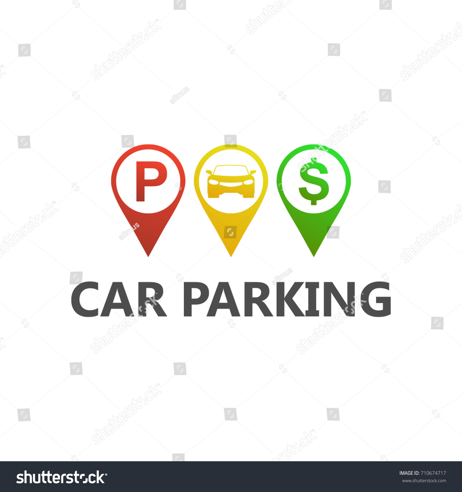 Car Parking Logo Template Design Stock Vector (Royalty Free) 710674717 ...