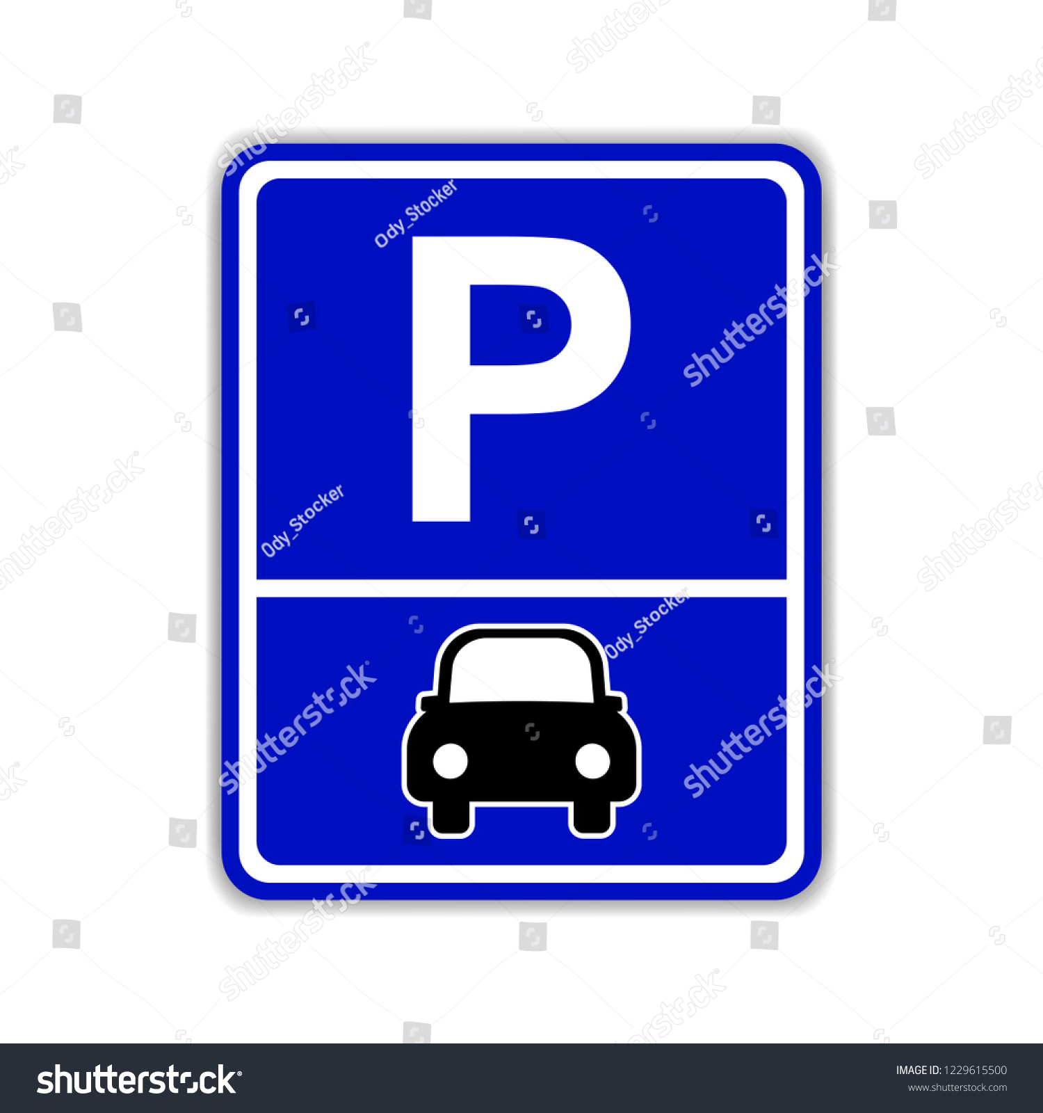 Car Parking Sign Stock Vector (Royalty Free) 1229615500