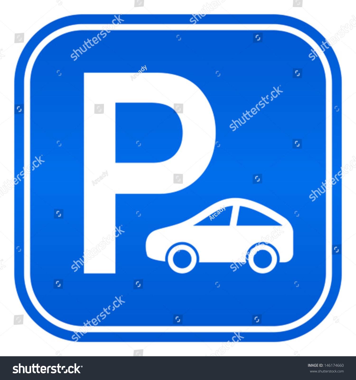 Car Parking Vector Sign Stock Vector (Royalty Free) 146174660