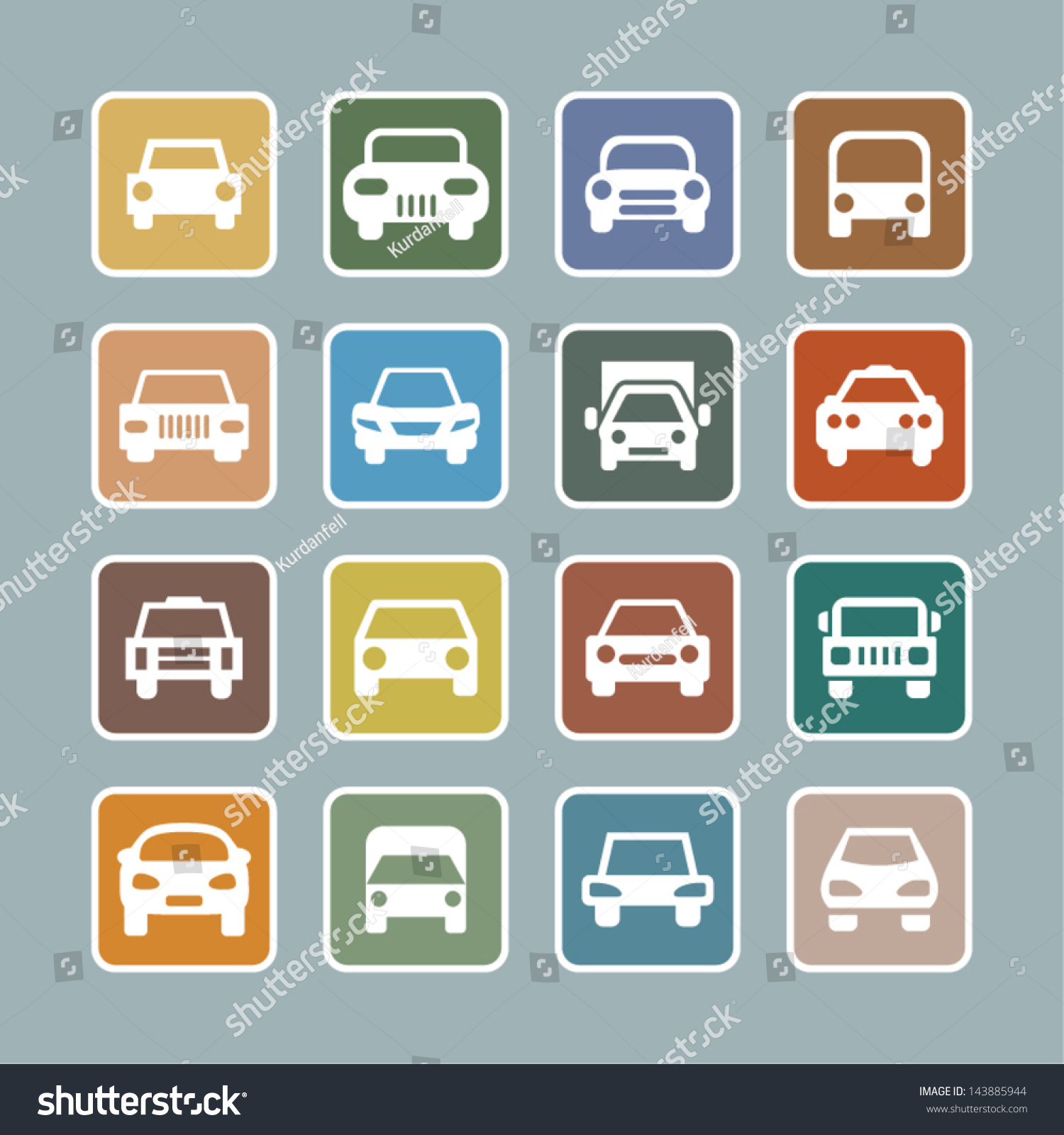 Car Pictogram Set Stock Vector (Royalty Free) 143885944 | Shutterstock