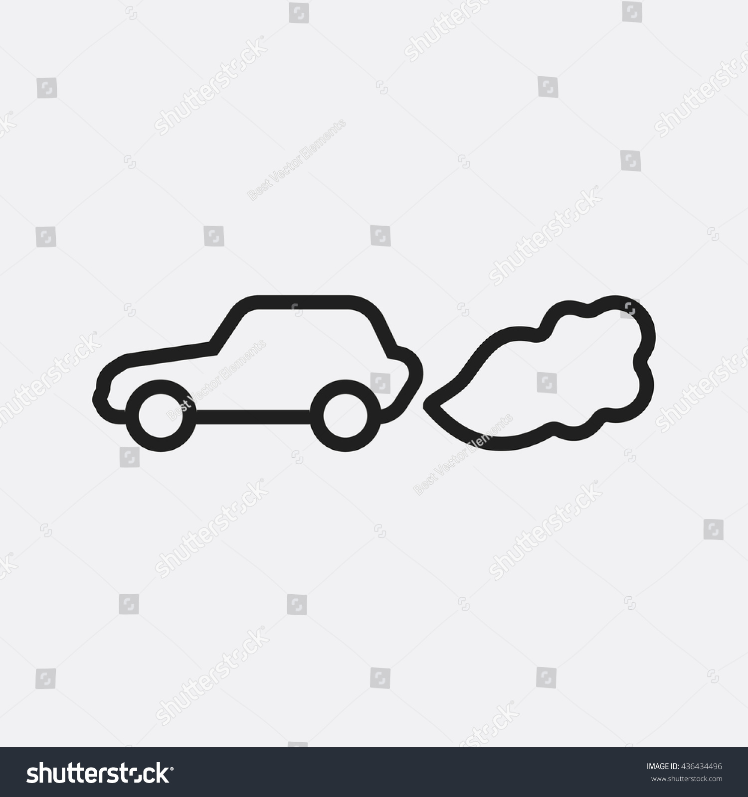 Car Pollution Icon Stock Vector 436434496 - Shutterstock
