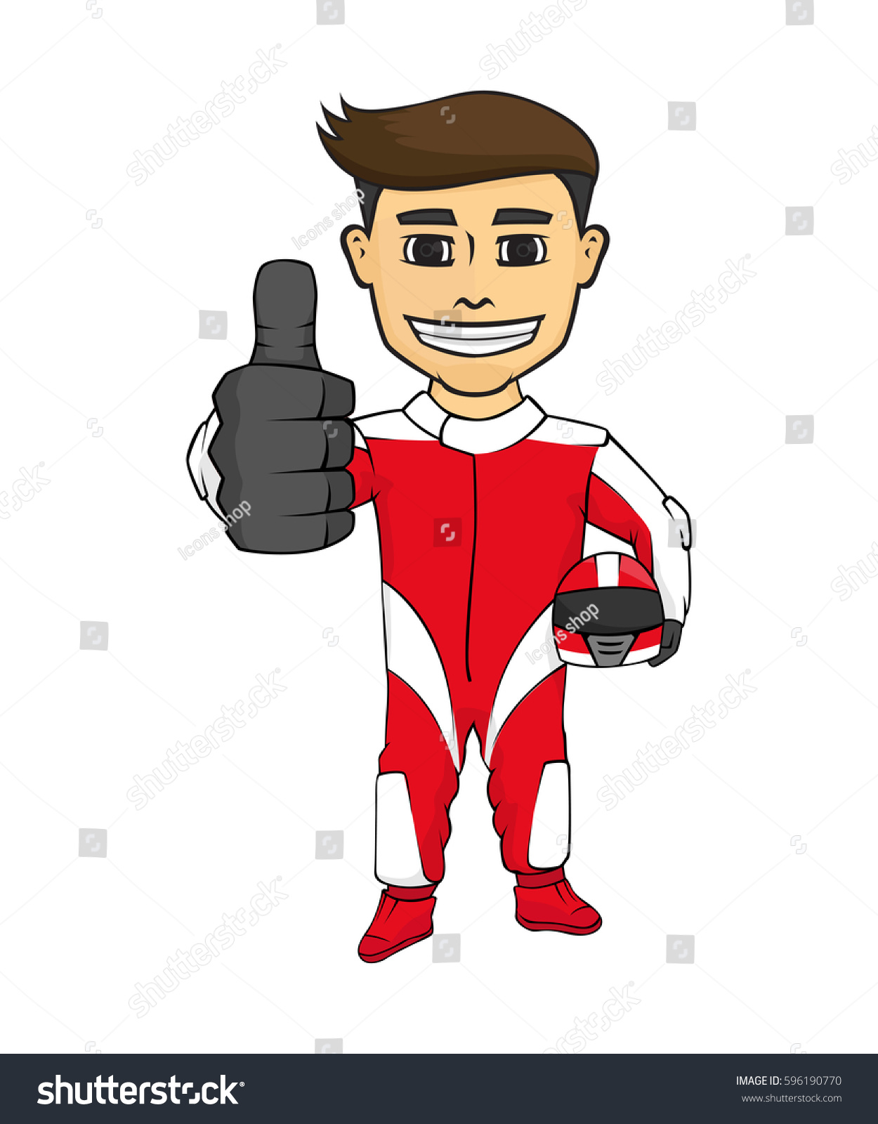 Car Racing Man Cartoon Vector Stock Vector 596190770 - Shutterstock