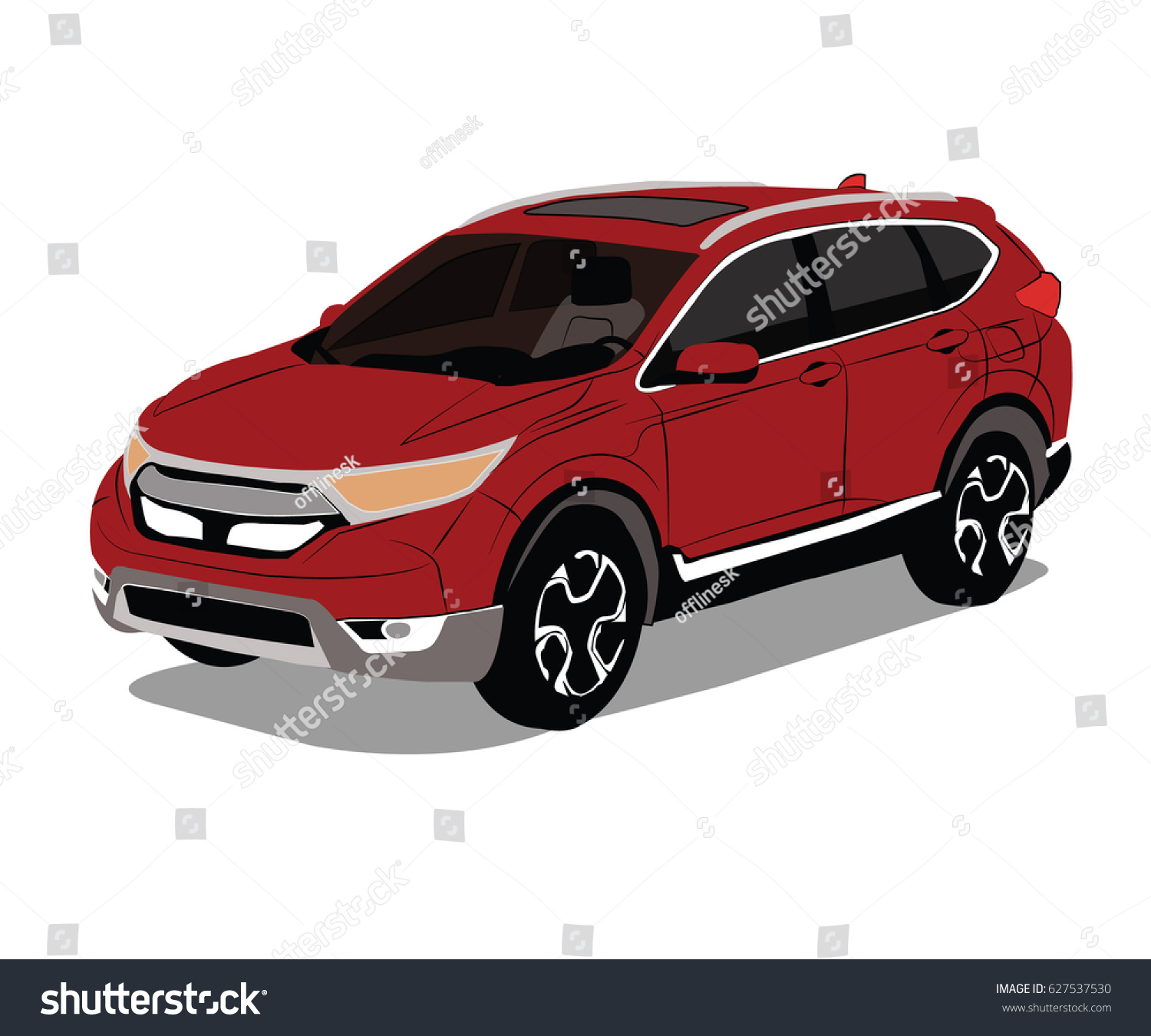 Car Red Color: เวกเตอร์สต็อก (ปลอดค่าลิขสิทธิ์) 627537530 | Shutterstock