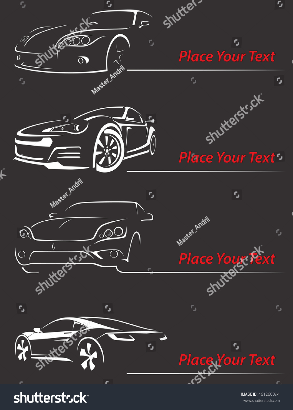 Car Rent Abstract Lines Vector Set32 Stock Vector (Royalty Free ...