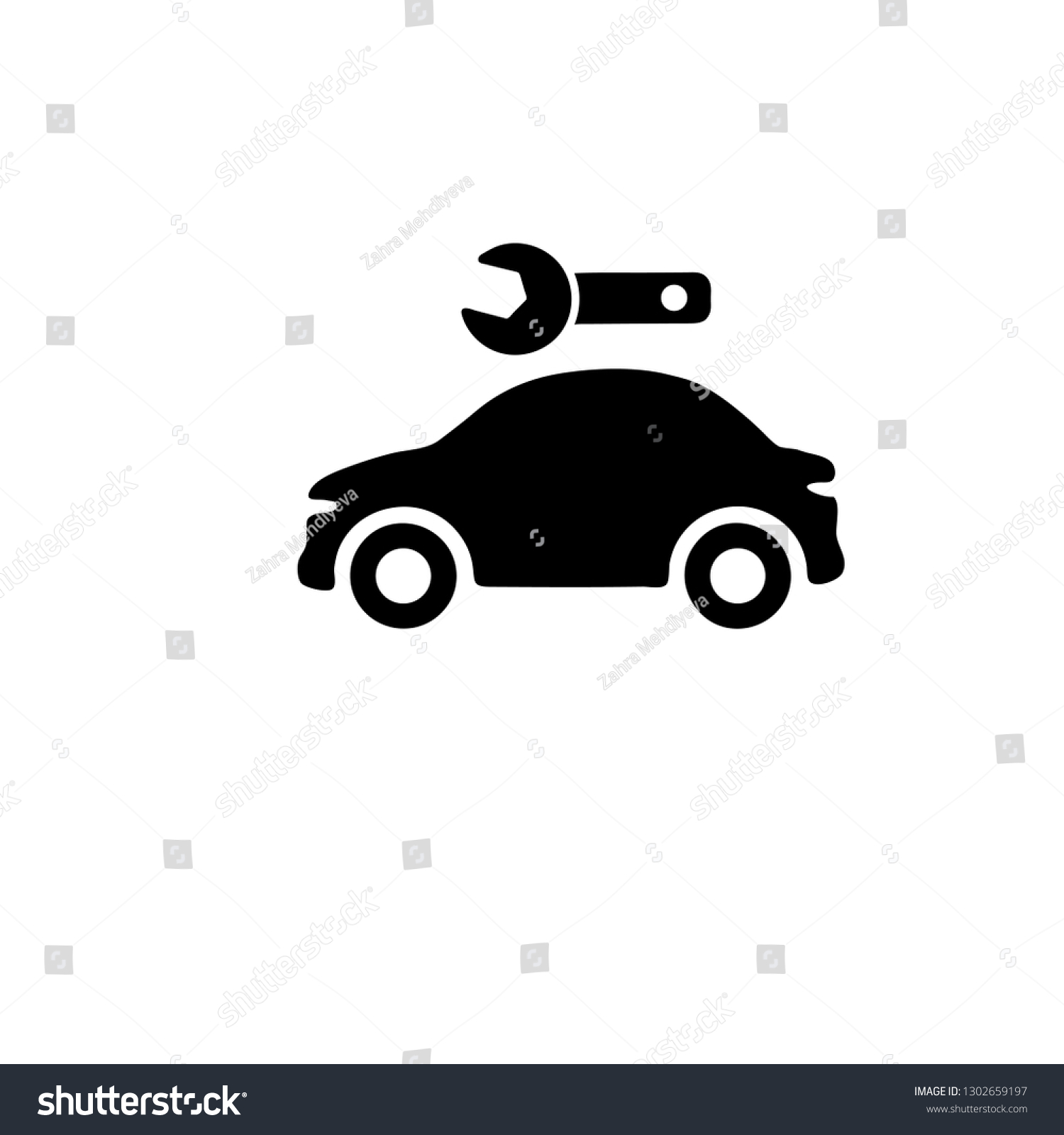 Car Repair Icon Vector Stock Vector (Royalty Free) 1302659197 ...