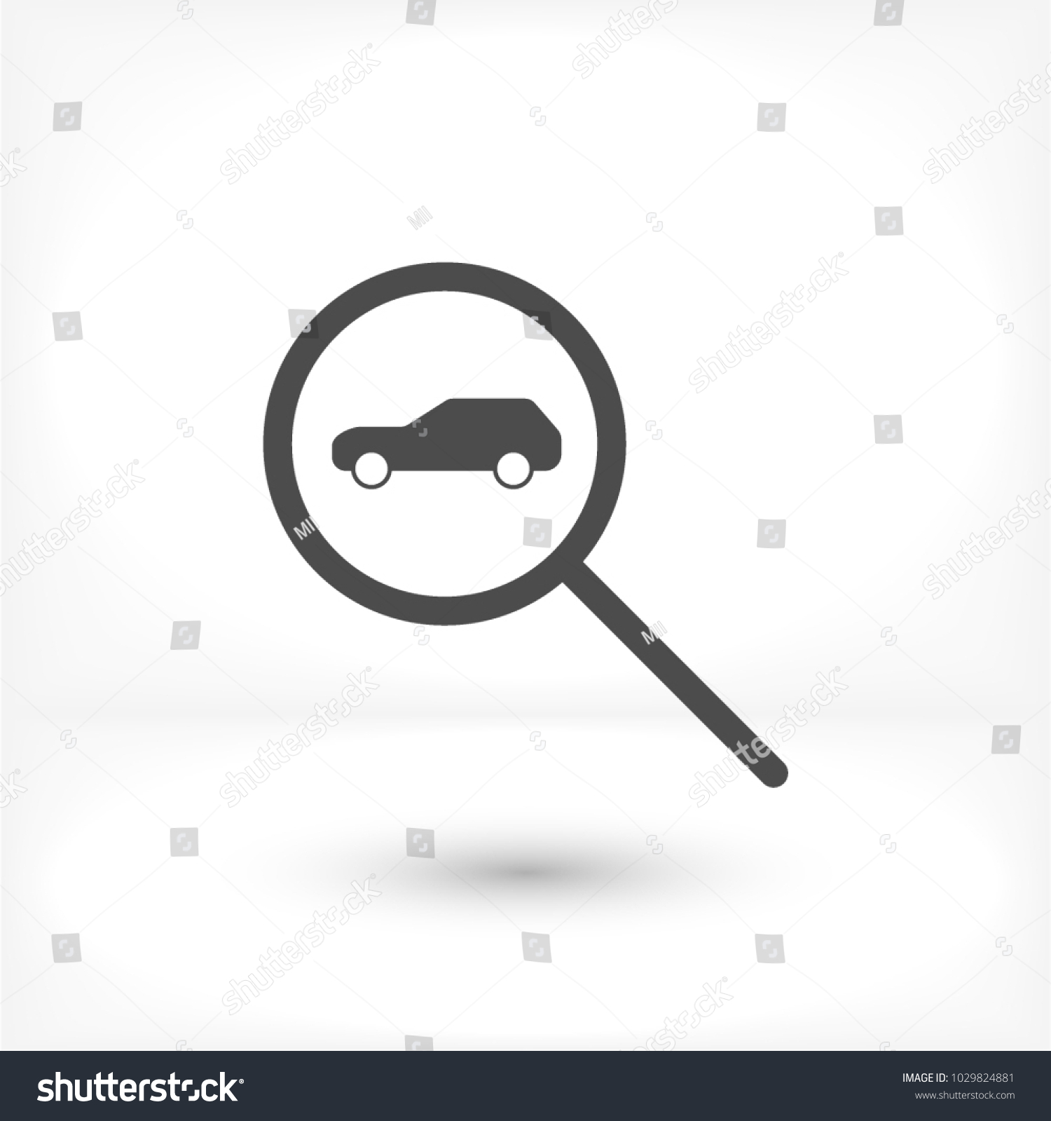 Car Search Icon Vector Stock Vector (Royalty Free) 1029824881 ...