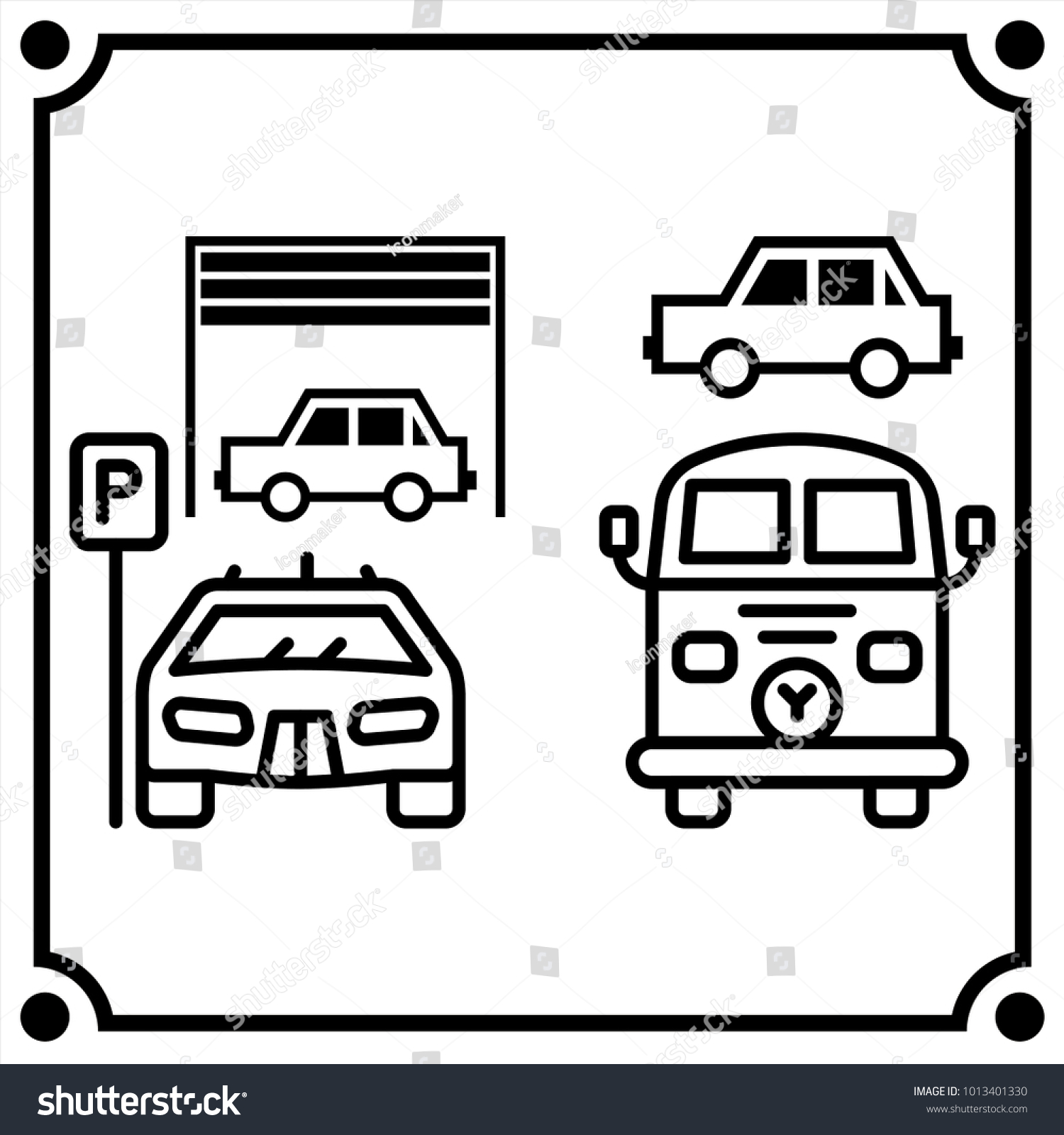 Car Service Set Icon Vector Stock Vector (Royalty Free) 1013401330 ...