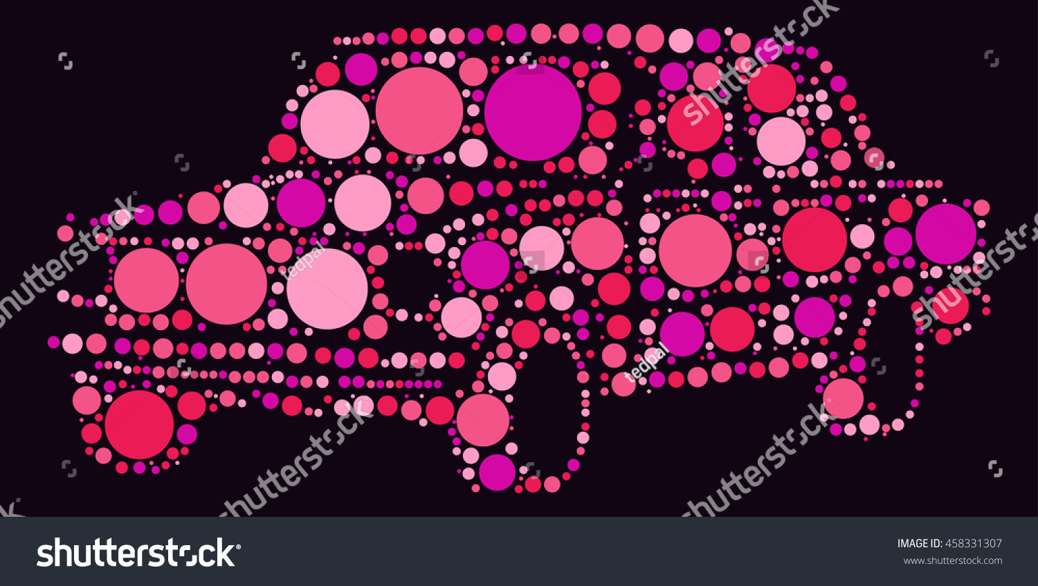 Car Shape Vector Design By Color Stock Vector (Royalty Free) 458331307 ...