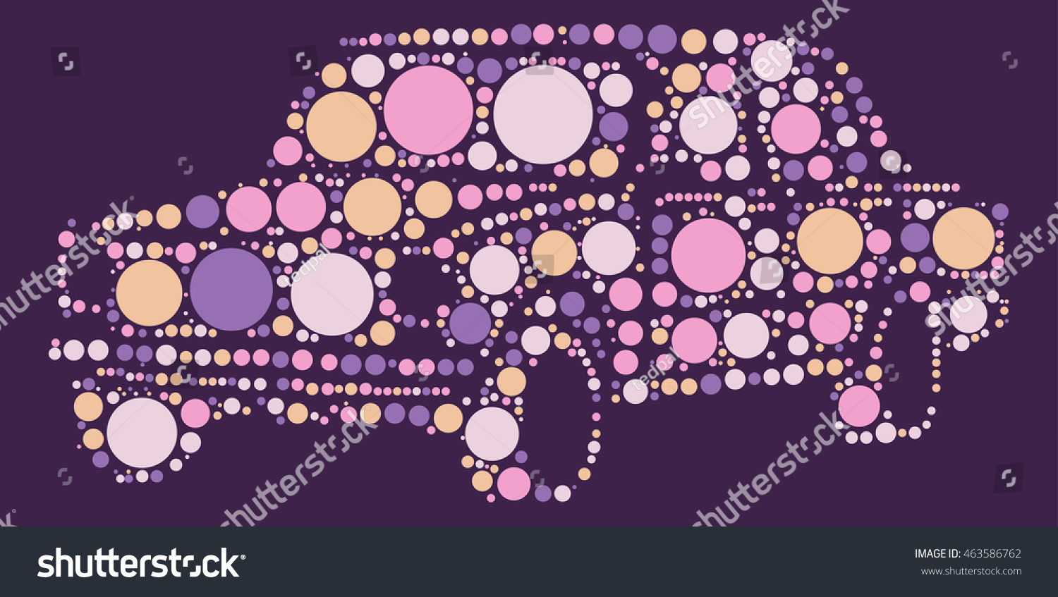 Car Shape Vector Design By Color Stock Vector (Royalty Free) 463586762 ...