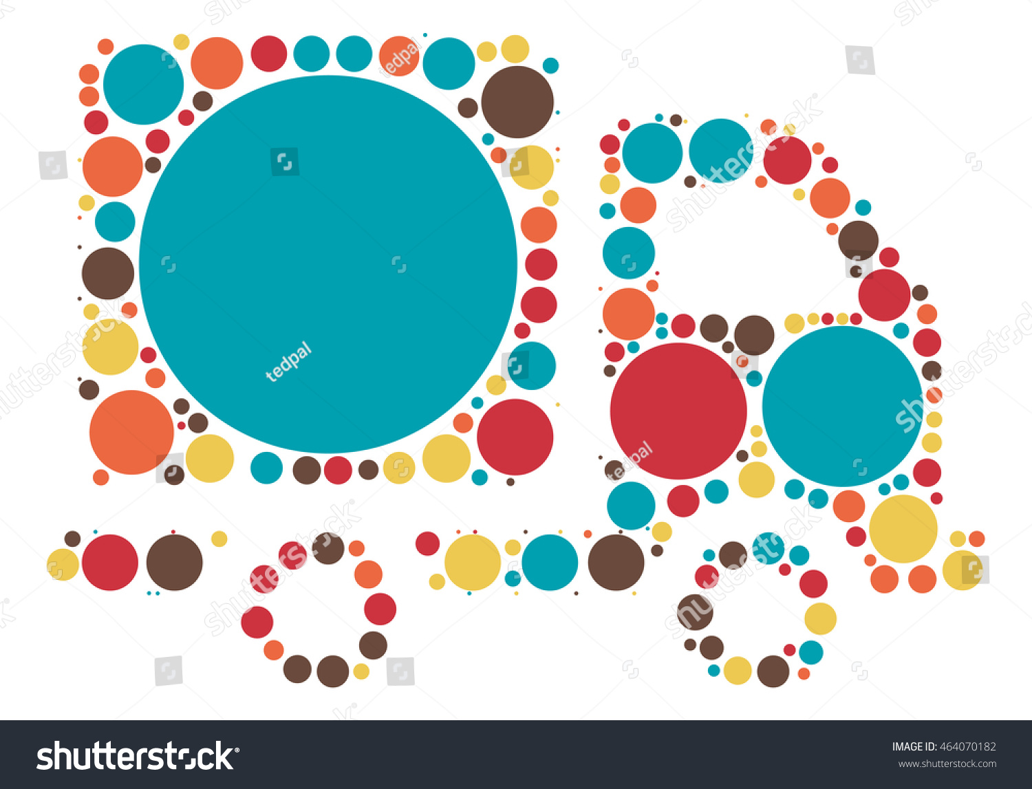 Car Shape Vector Design By Color Stock Vector (Royalty Free) 464070182 ...