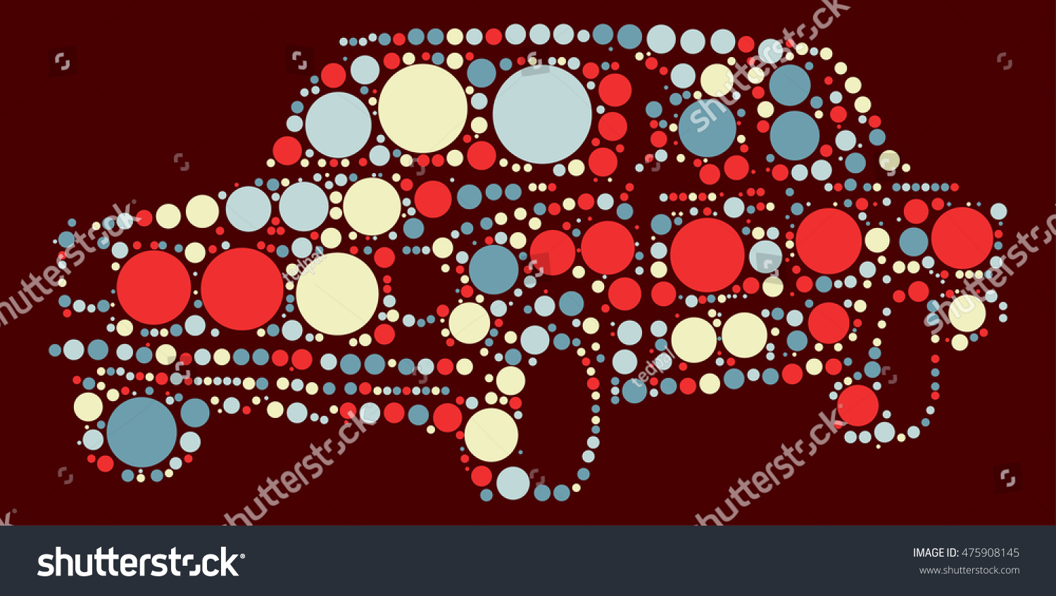 Car Shape Vector Design By Color Stock Vector (Royalty Free) 475908145 ...