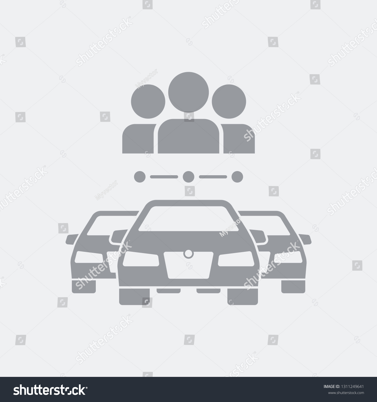 Car Sharing Icon Stock Vector (Royalty Free) 1311249641