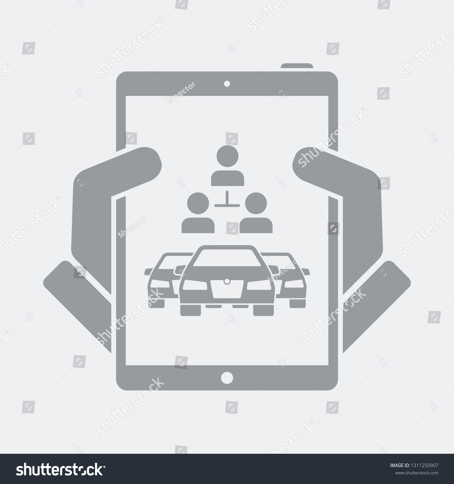 Car Sharing Symbol Icon Stock Vector (Royalty Free) 1311250907