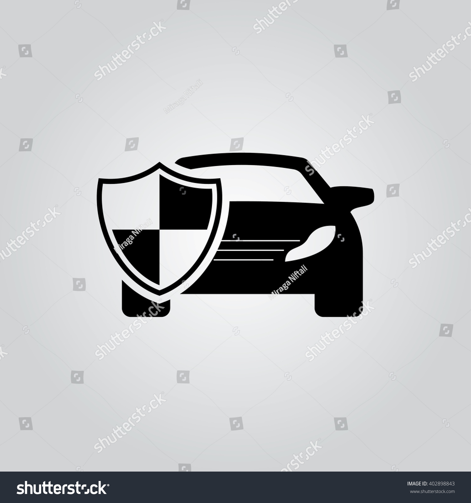 Car Shield Icon Car Shield Icon Stock Vector (Royalty Free) 402898843