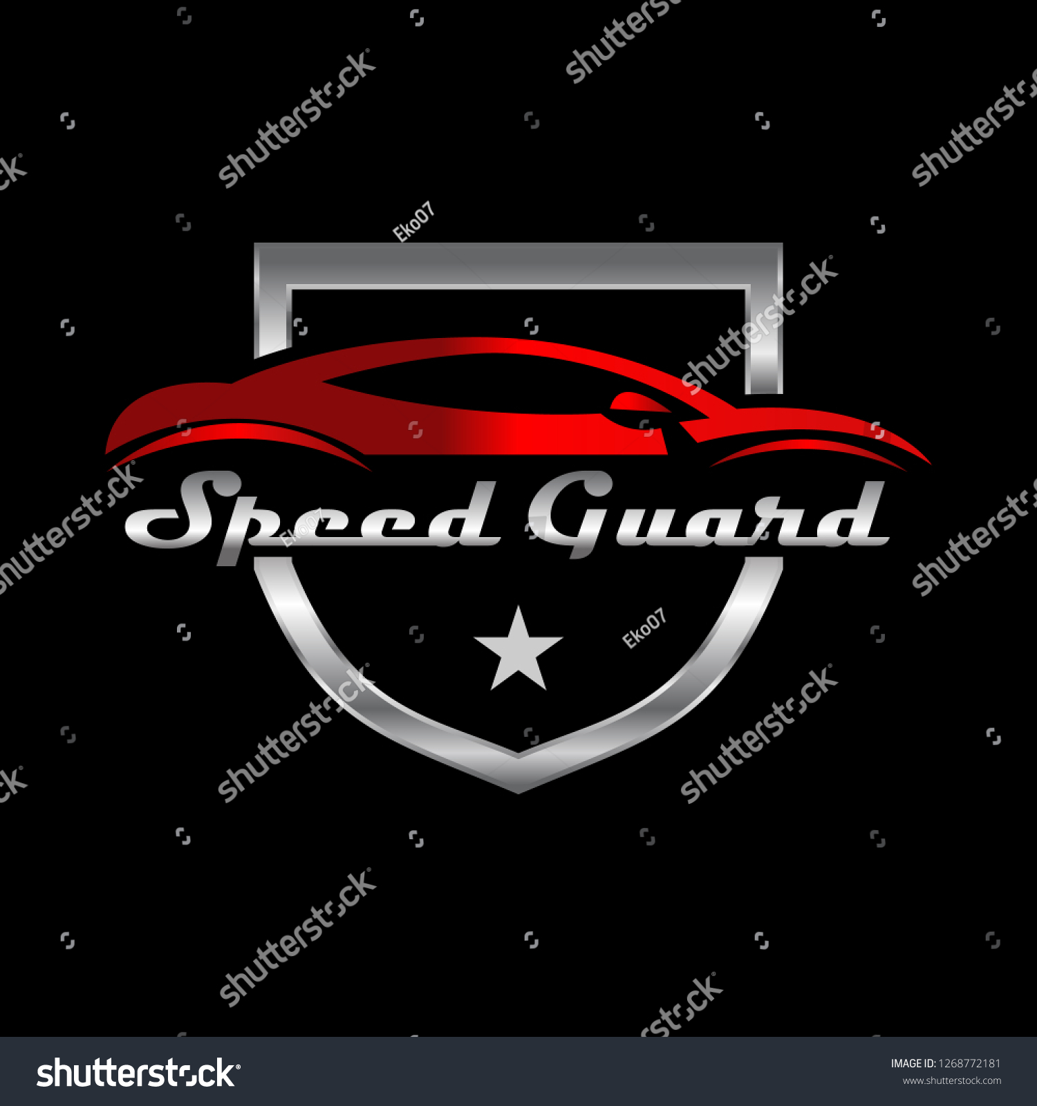 Car Shield Icon Logo Vector Illustration: เวกเตอร์สต็อก (ปลอดค่า ...