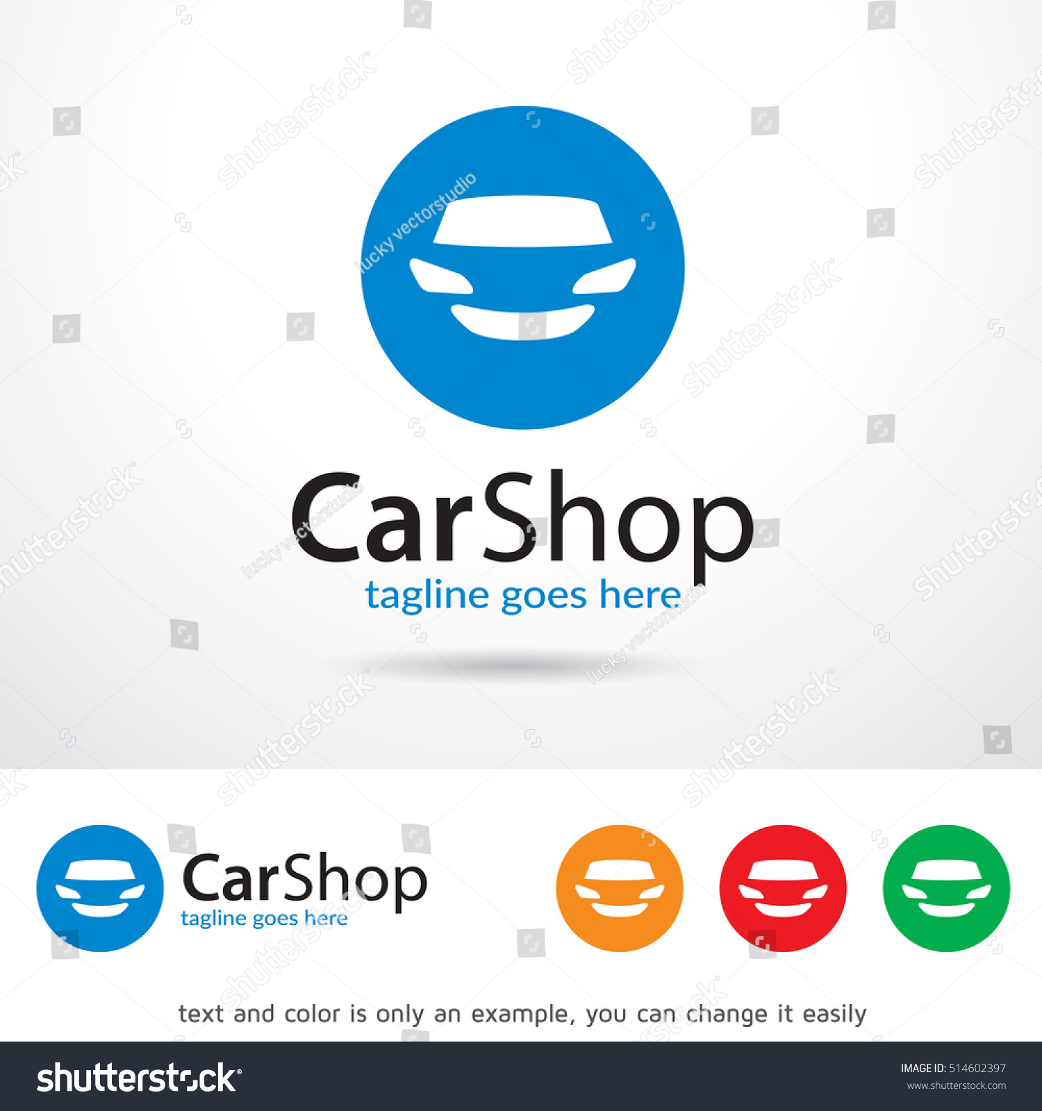Car Shop Logo Template Design Vector Stock Vector (Royalty Free ...