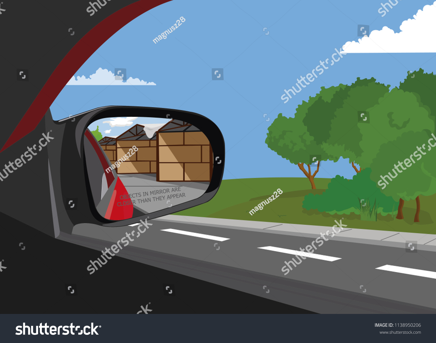 Car Side Rear Window Stock Vector (Royalty Free) 1138950206 | Shutterstock
