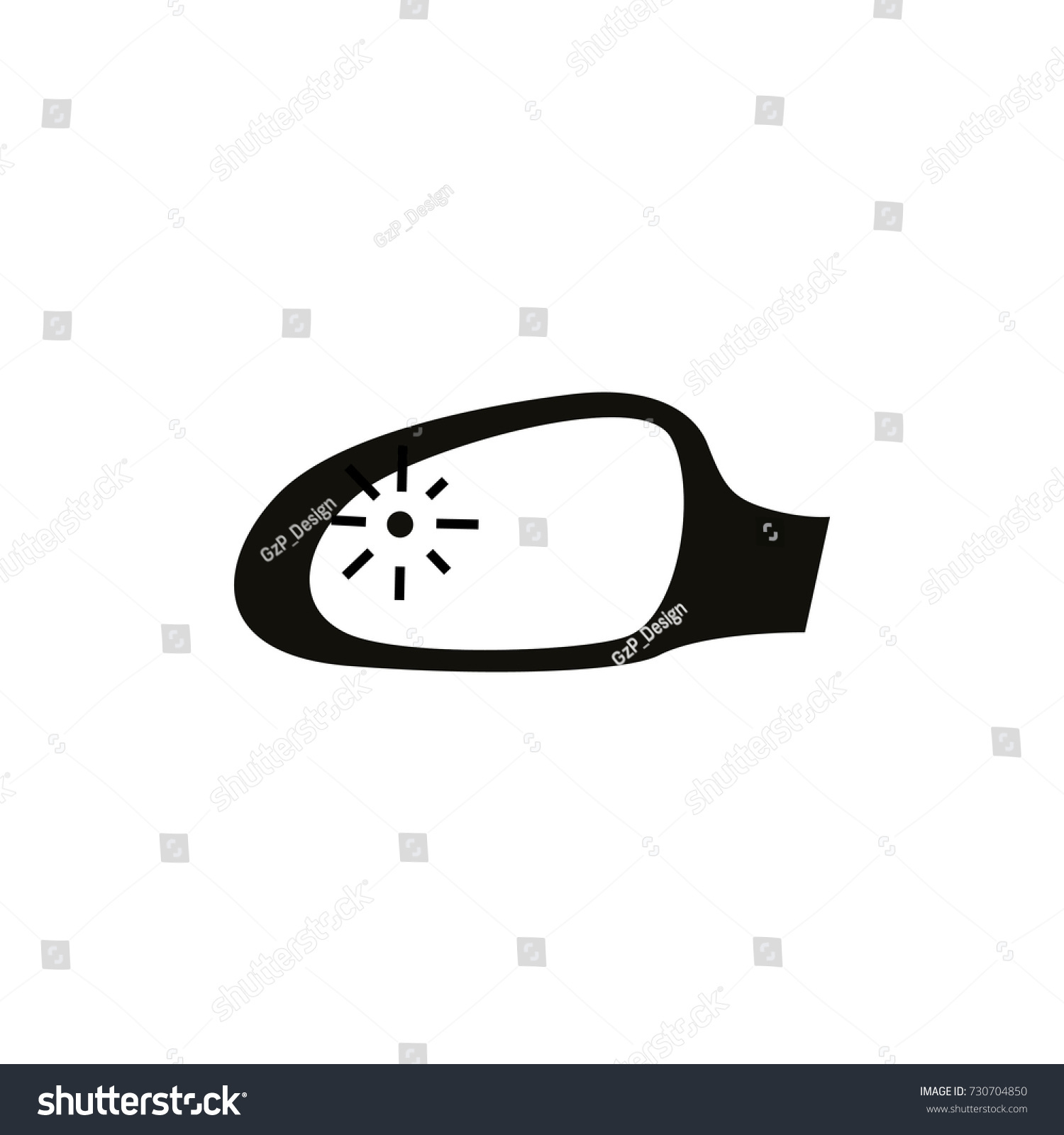 Car Side Mirror Icon Stock Vector (Royalty Free) 730704850 | Shutterstock